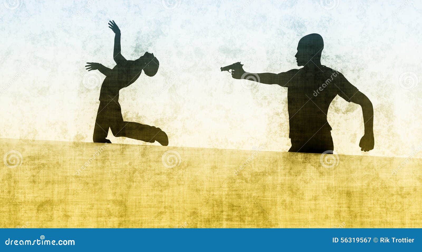 Shot in the back stock illustration. Illustration of murder - 56319567