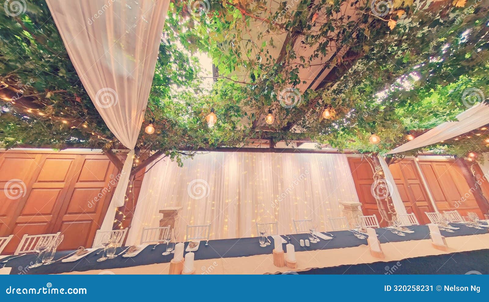 Shot of Beautiful Dinner Table Decoration and Setup Stock Image - Image ...
