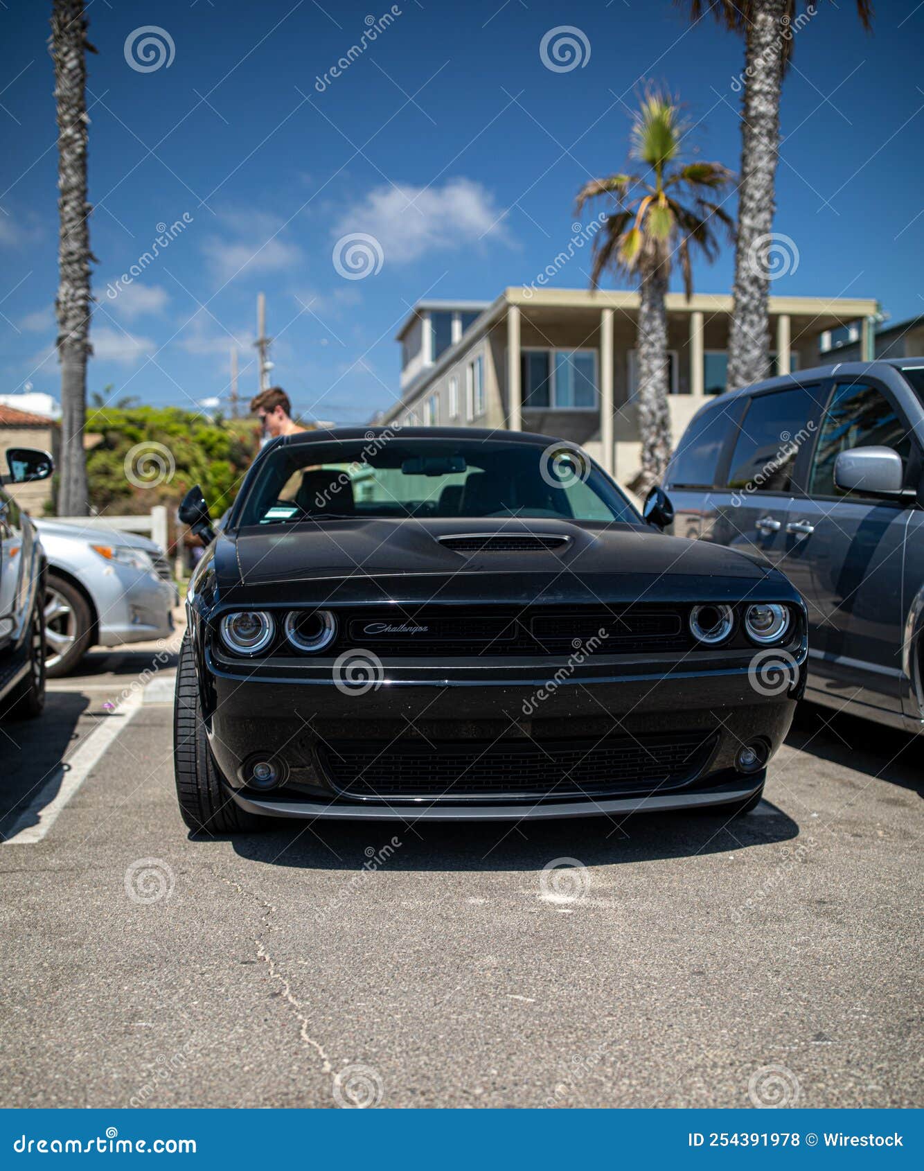 Shot of a Black Dodge Challenger Car Editorial Stock Photo - Image of ...