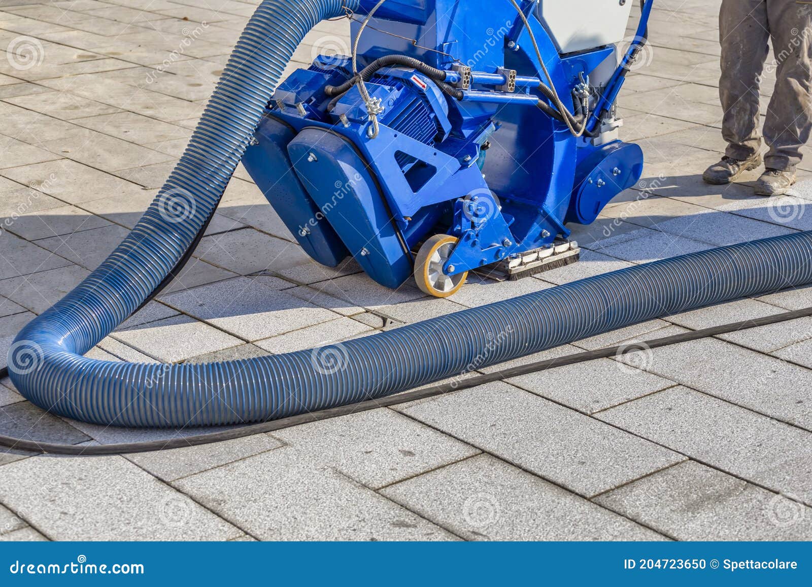 Shot Blasting Machine for Re-texturing Stock Photo - Image of ...