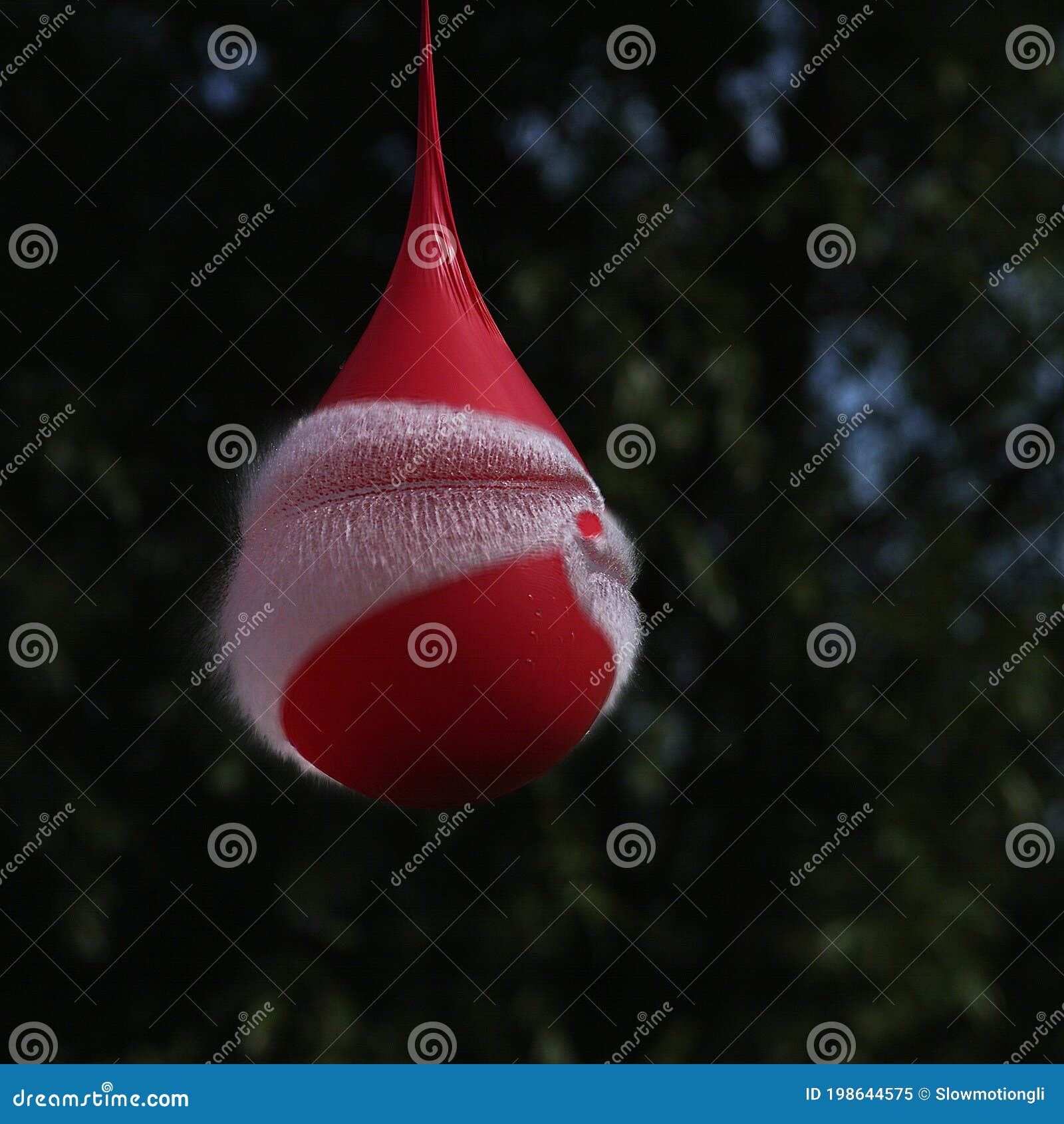Shot Breaking Water Filled Red Balloon Stock Image - Image of hanging ...