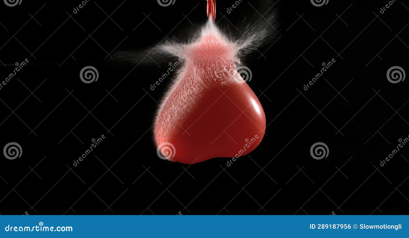 Shot Breaking Water Filled Red Balloon Stock Photo - Image of color ...