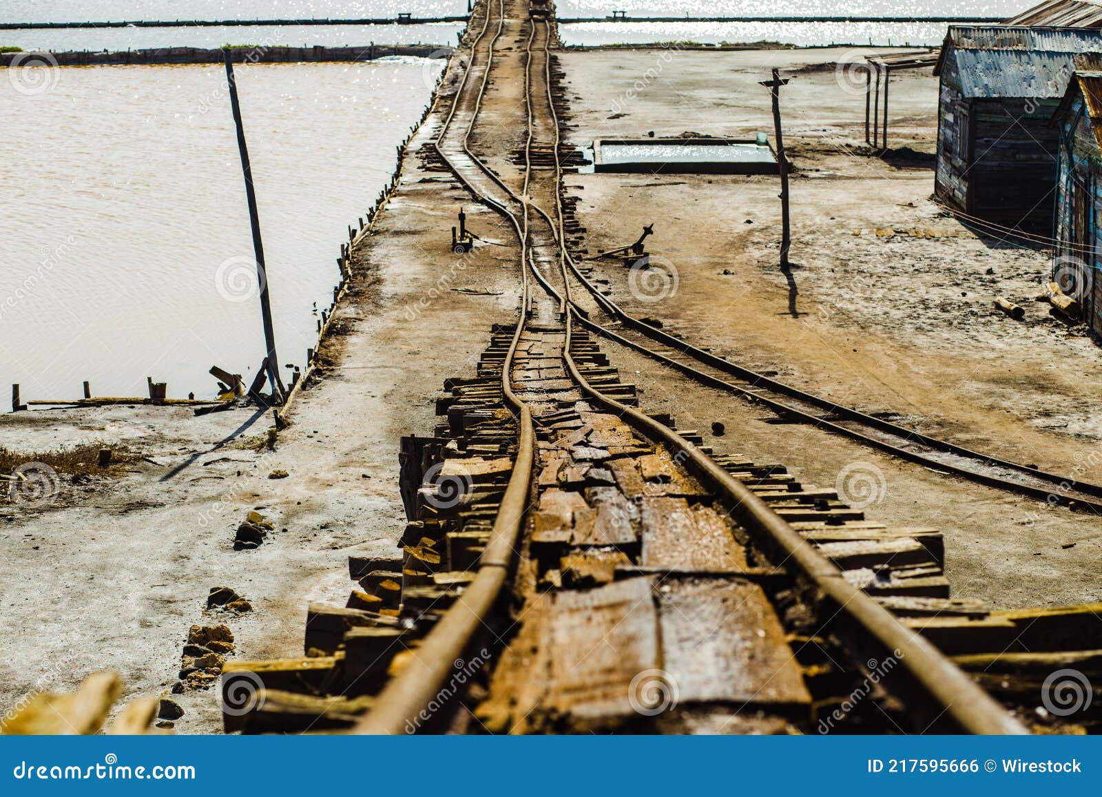 Shot of Broken Railway Track Stock Photo - Image of train, line: 217595666
