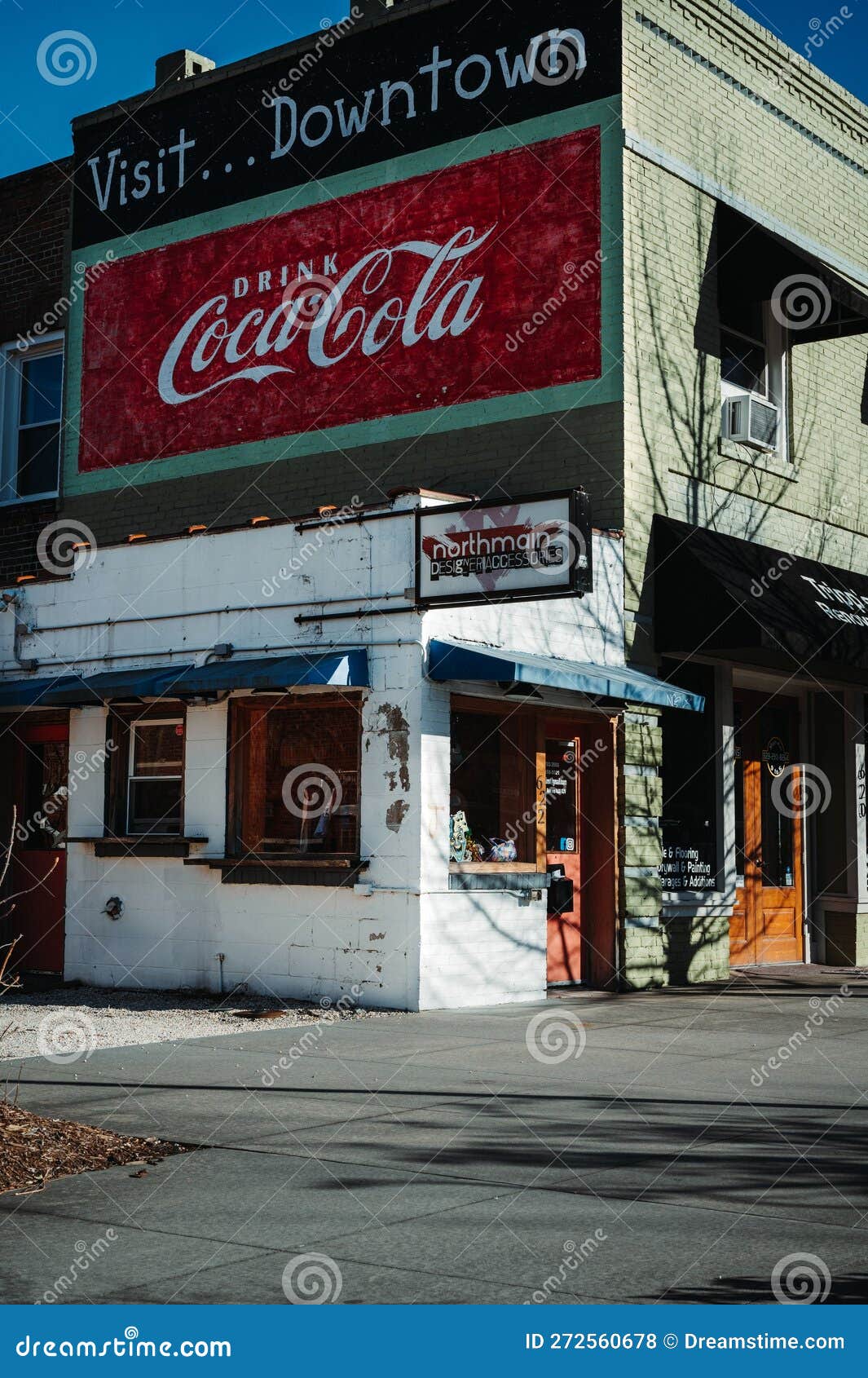 Shot of Building with Large Coca Cola Sign Editorial Stock Photo ...