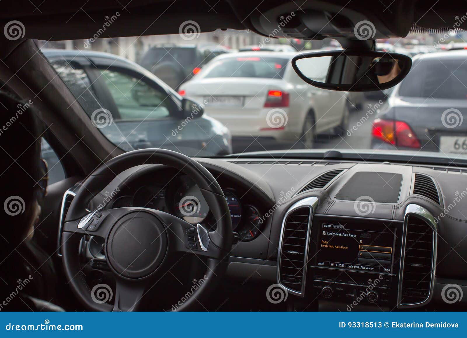 Shot of car from inside stock image. Image of urban, anonymous - 93318513