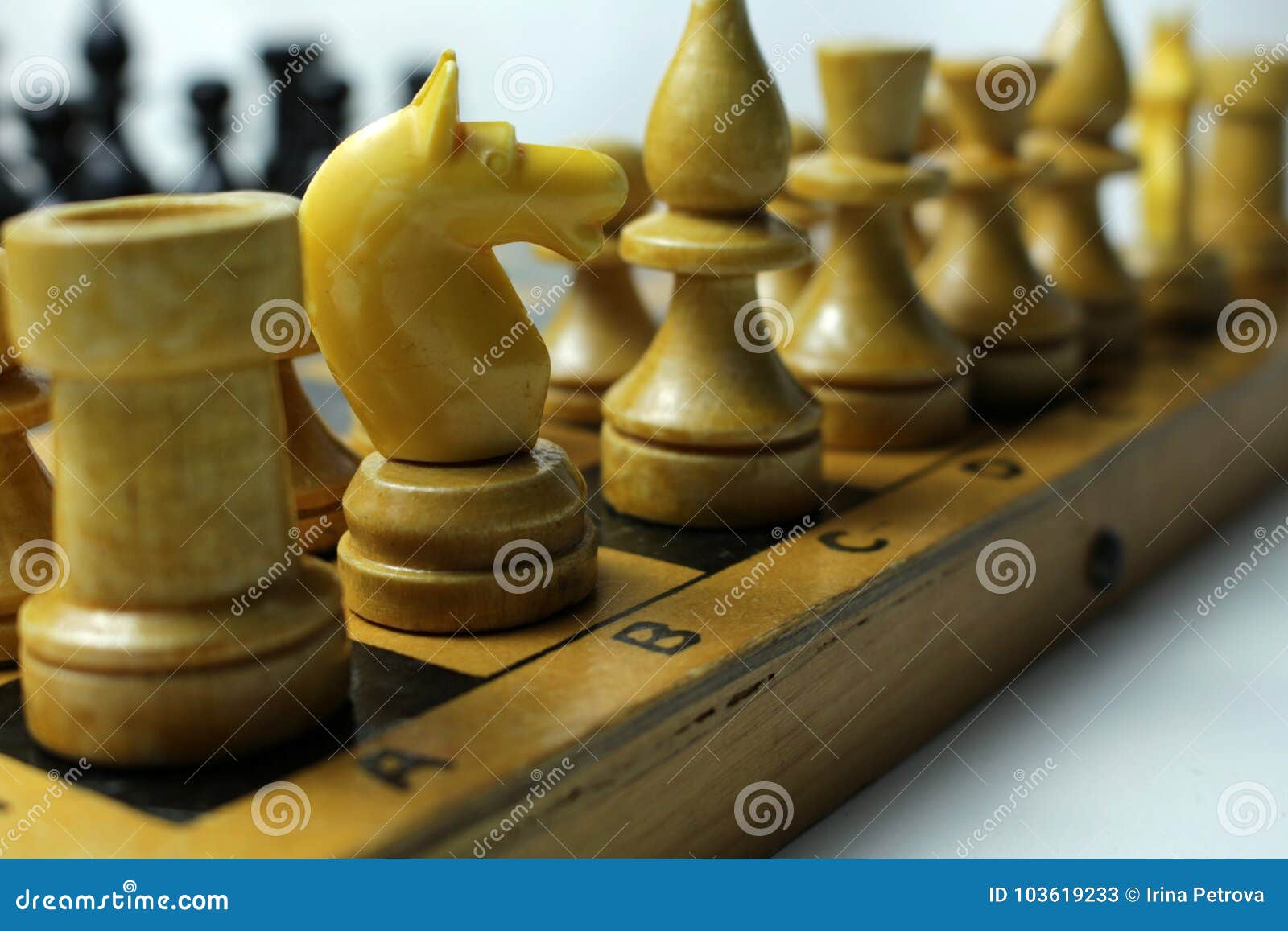 The Figures on the Chess Board Stock Image - Image of white, chess ...