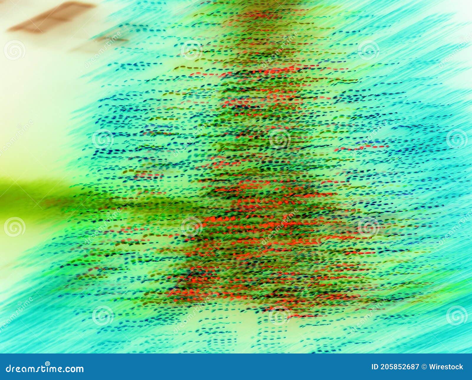 Shot of a Christmas Tree with Strong Glitch Effect Stock Illustration ...