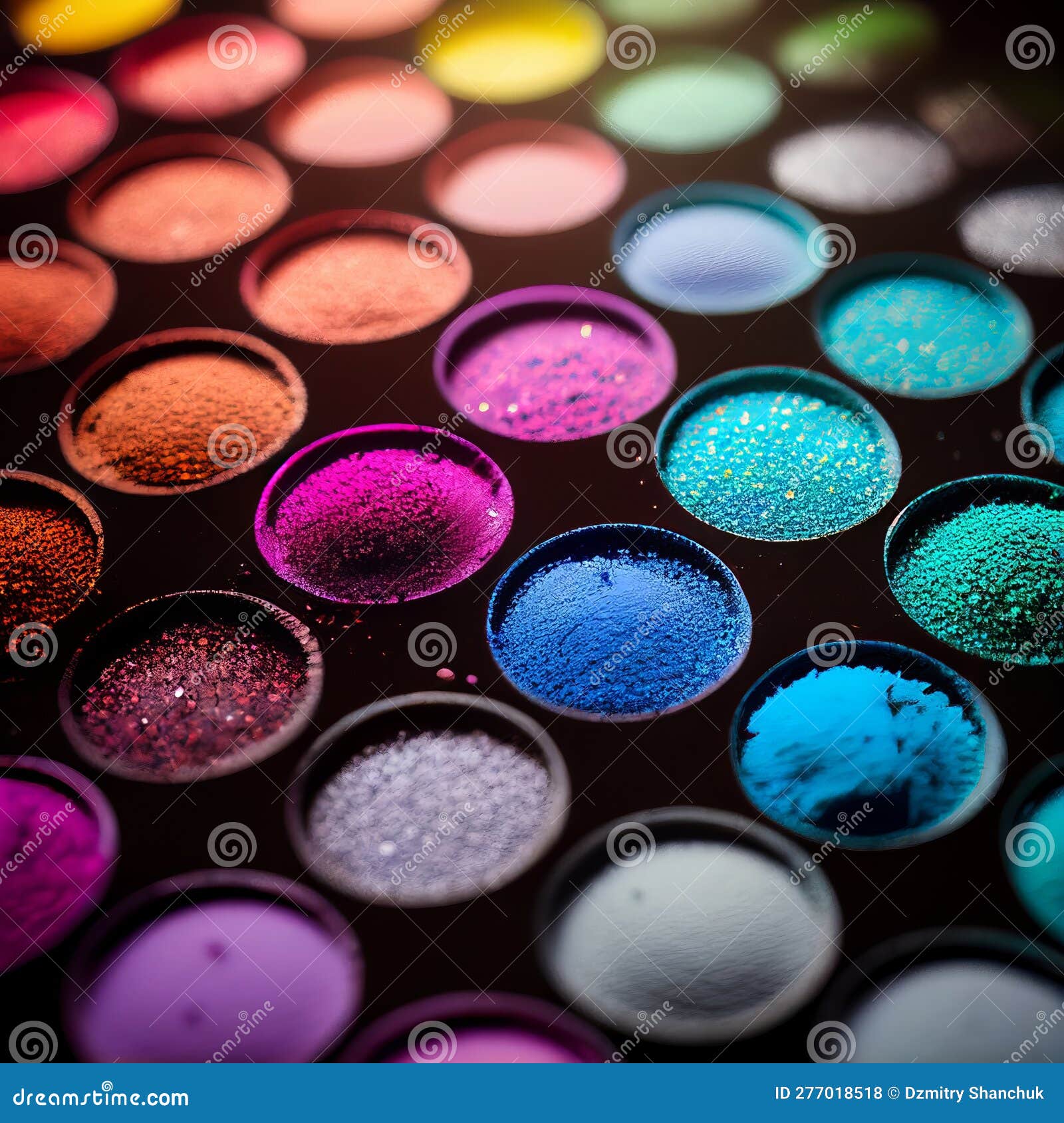 Shot Close Up of a Barrel of Multi-colored Sequins Generative AI Stock ...