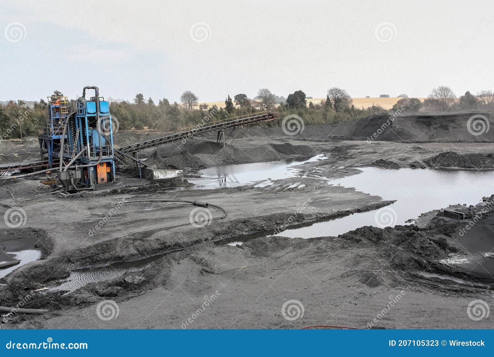 Shot of Coal Mining Process in South Africa Stock Image - Image of deep ...