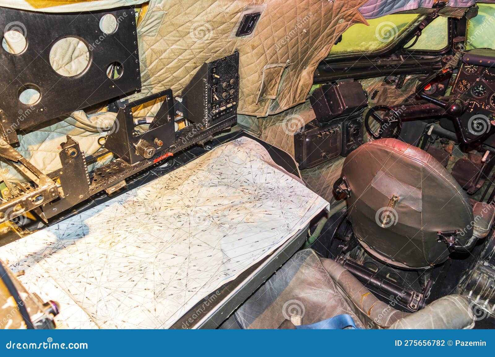 Shot of the Cockpit of an Old Airplane. Aviation Editorial Photography ...