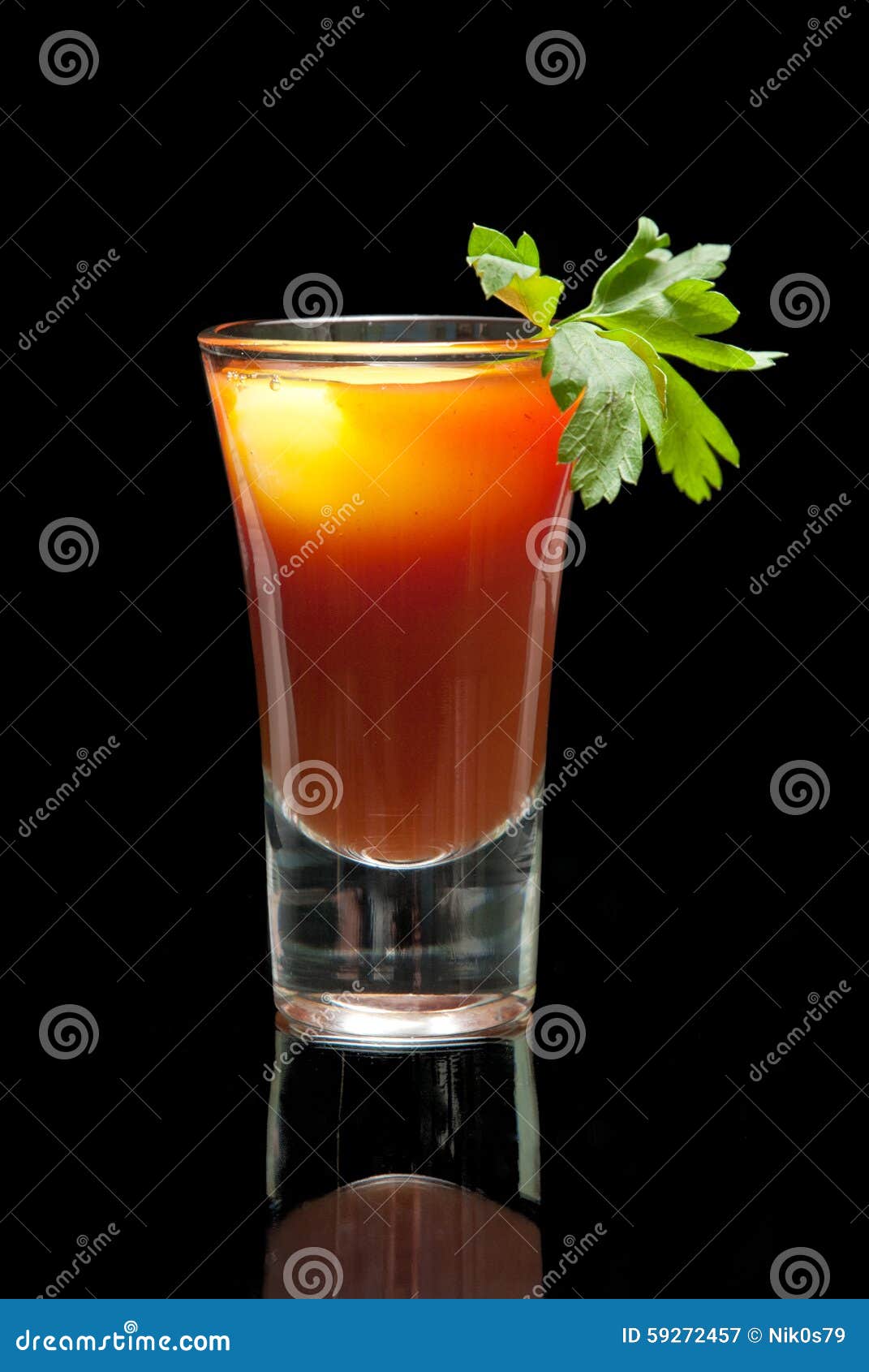 Shot Cocktail Closeup on the Black Background Stock Image - Image of ...