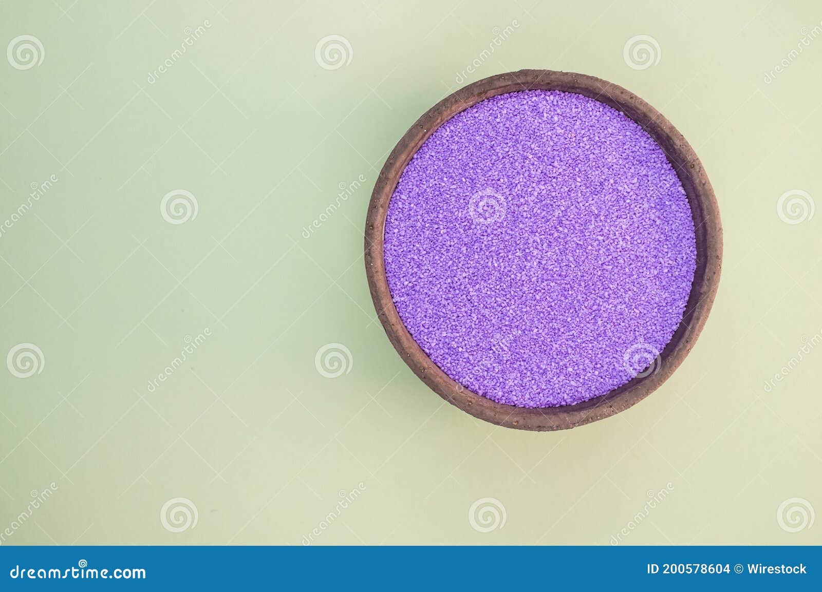 Shot of Colored Violet Sand in a Bowl Stock Photo - Image of decorative ...