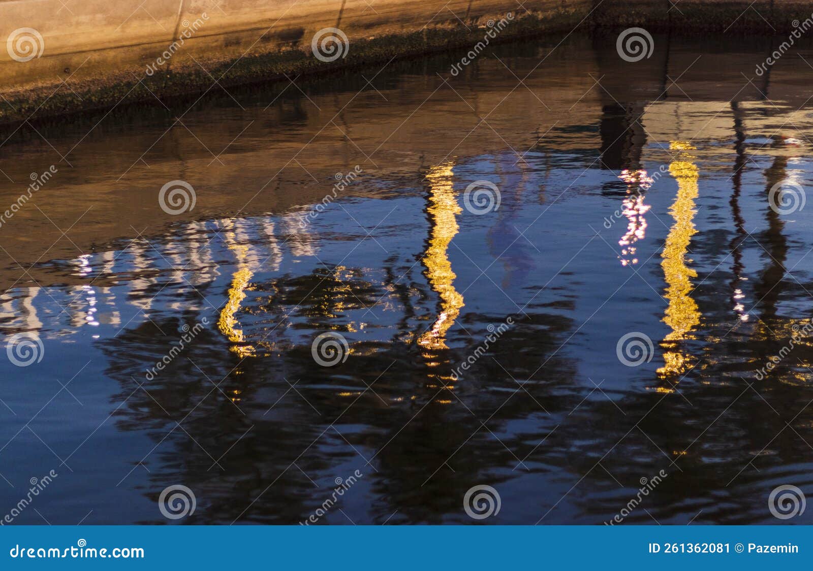 Shot of a Colorful Reflections in the Water. Concept Stock Image ...