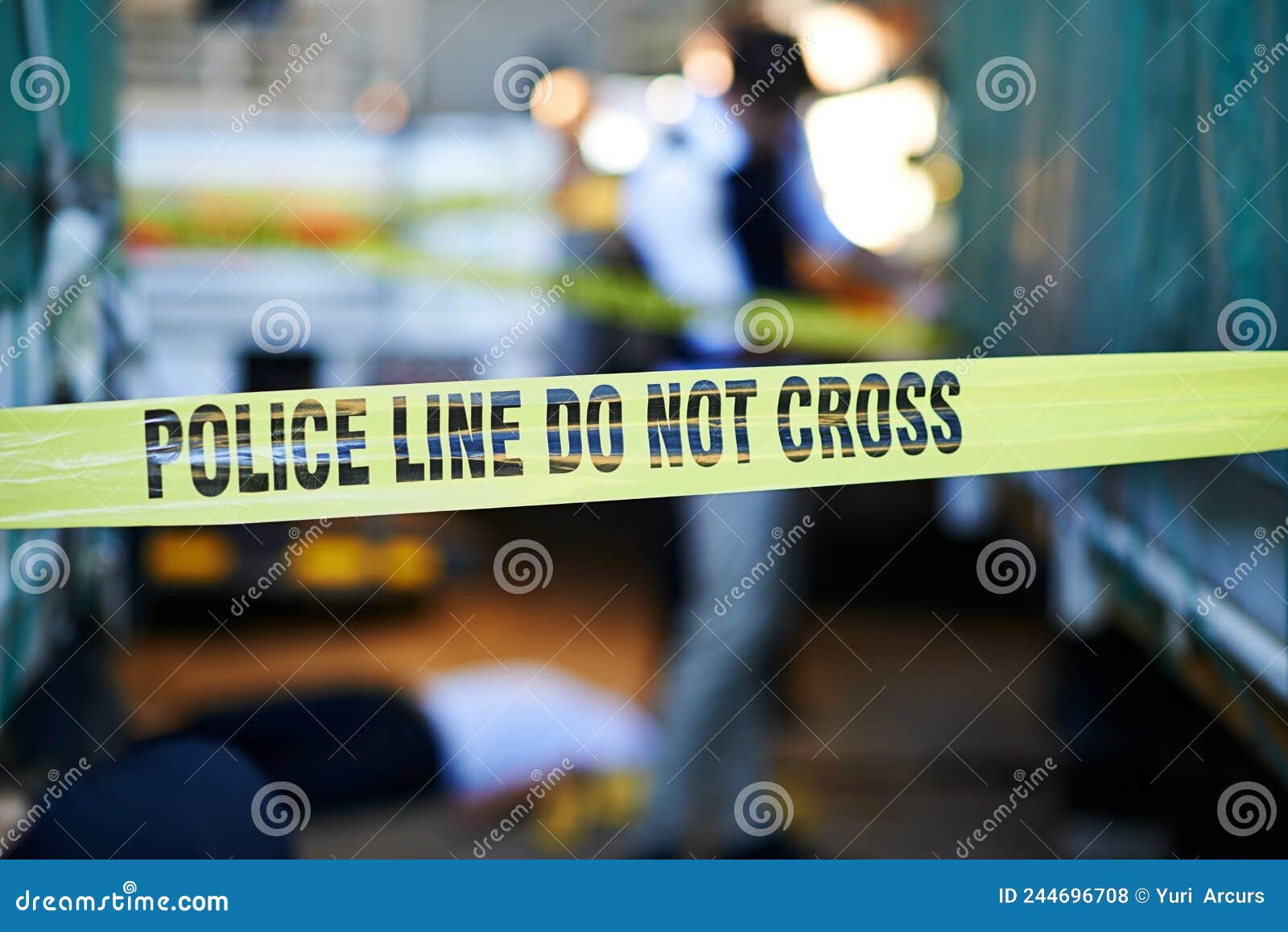 Analyzing the Crime Scene. Shot of a Crime Scene Investigation in ...