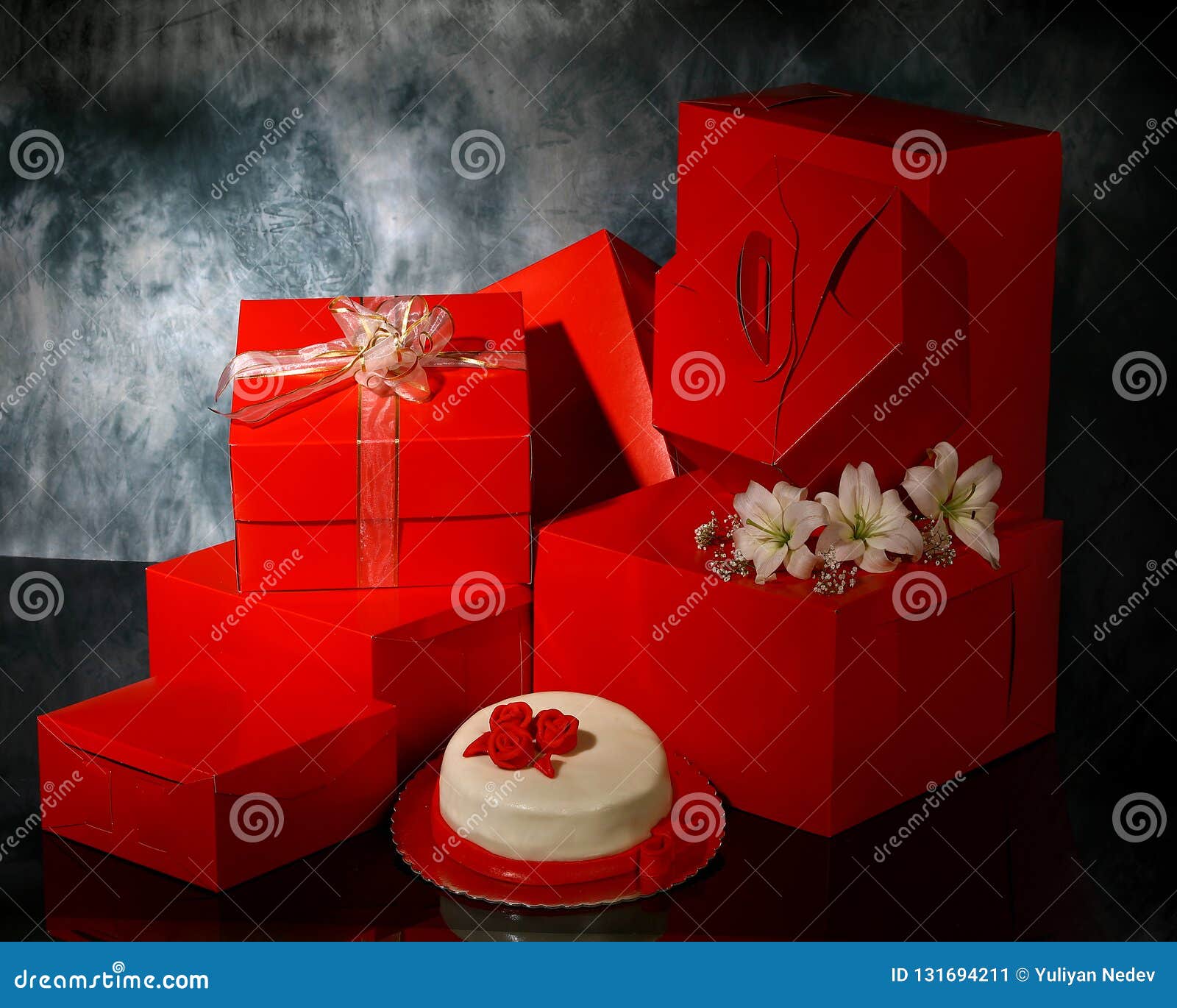 A Shot of Different Types of Red Packaging Stock Image - Image of gift ...