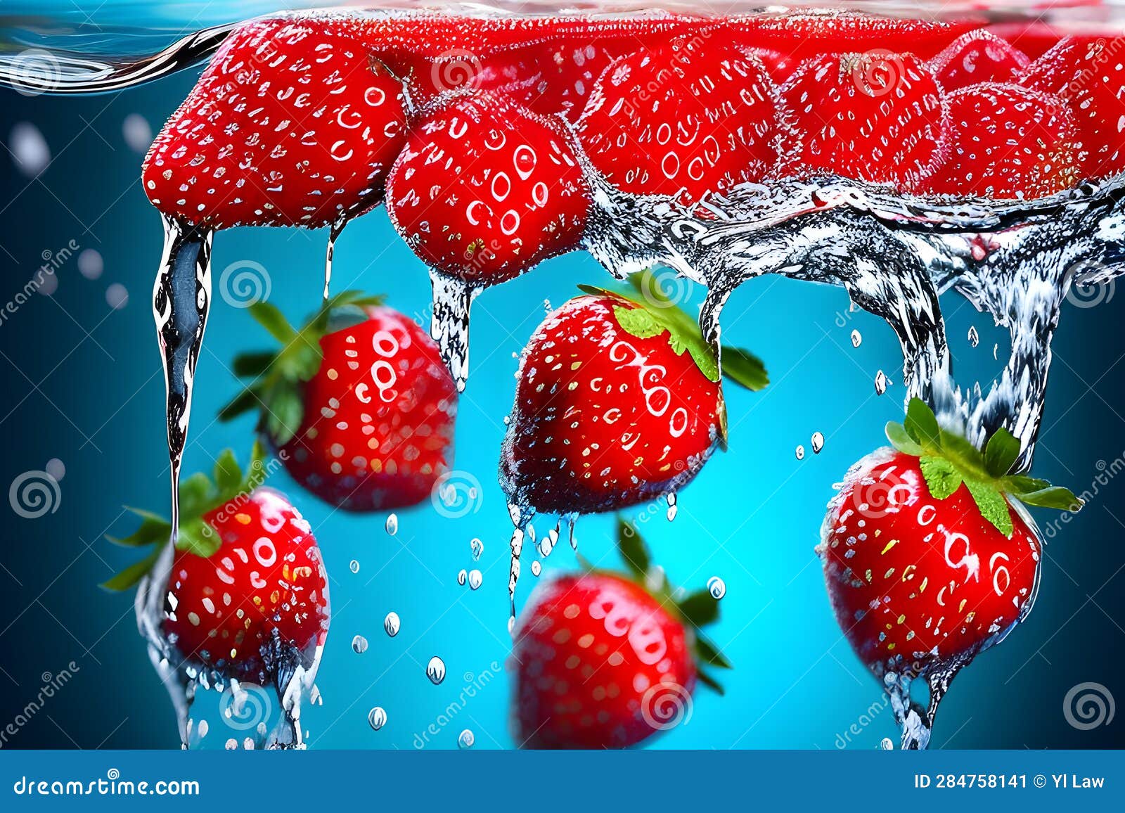 A Shot Featuring a Captivating Explosion of Strawberry Stock ...