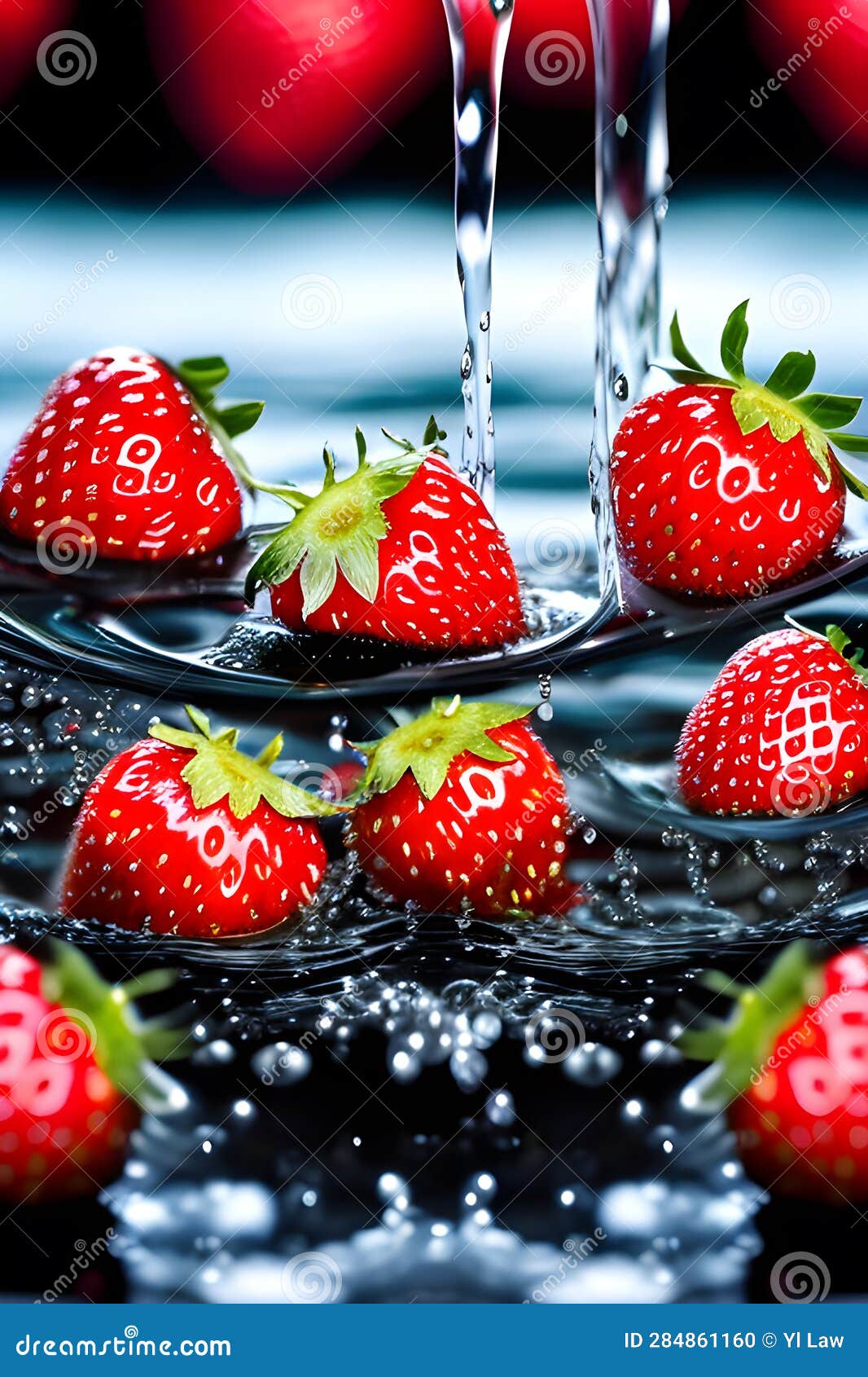 A Shot Featuring a Captivating Explosion of Strawberry Stock ...