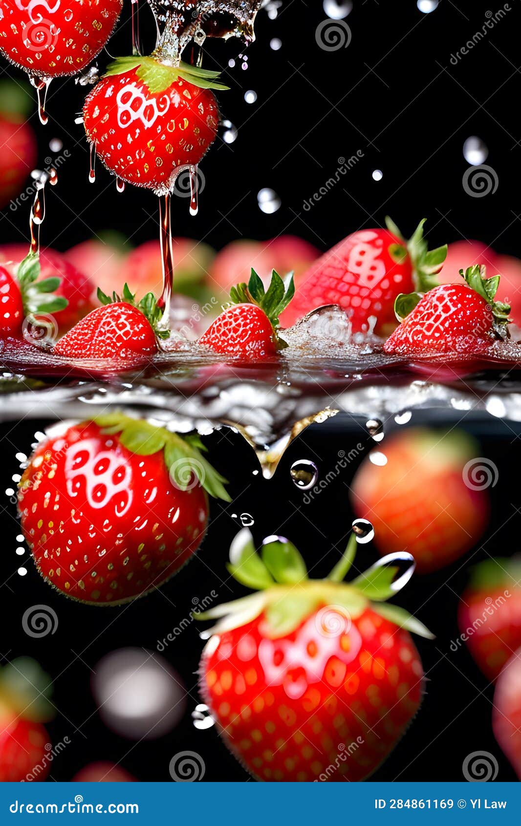 A Shot Featuring a Captivating Explosion of Strawberry Stock ...