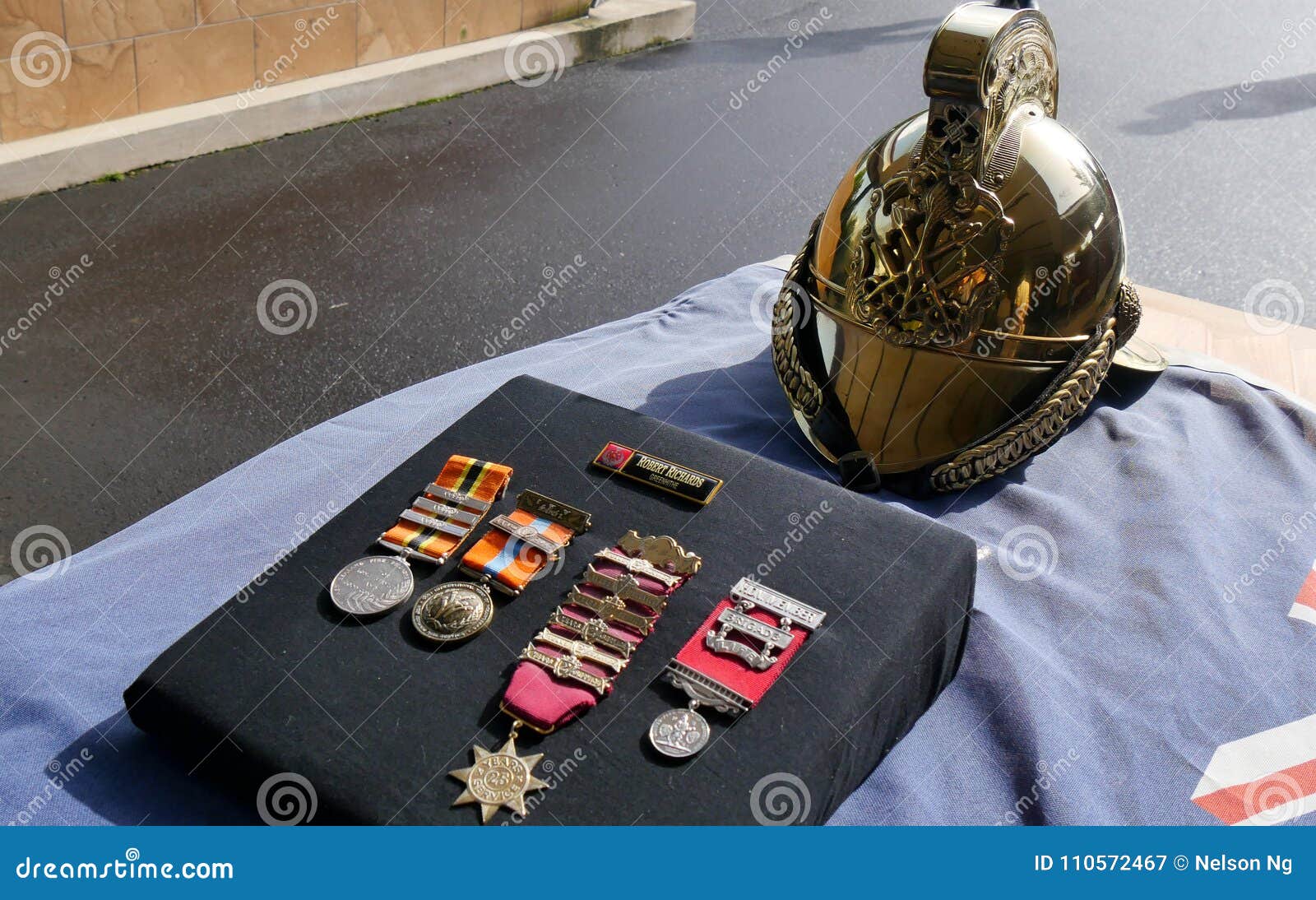 Funeral with Fireman, Fire Brigade, Fire Engine As Guard of Honor Stock ...