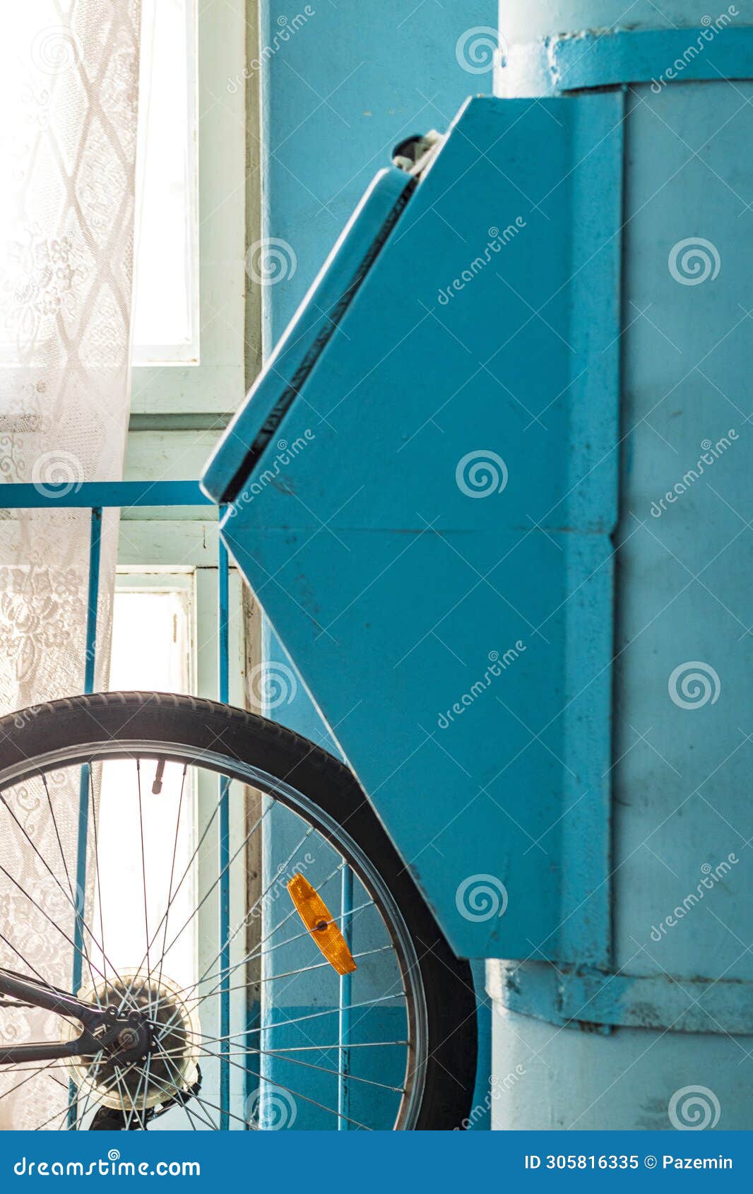 Shot of the Garbage Chute in Soviet Era Corridor in the Building ...