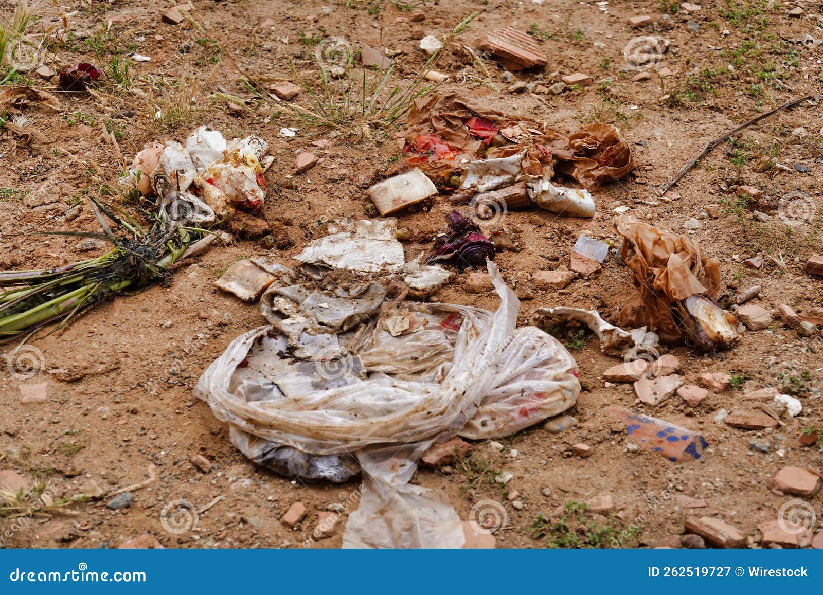 Shot of Garbage on the Ground Stock Image - Image of pollution, texture ...