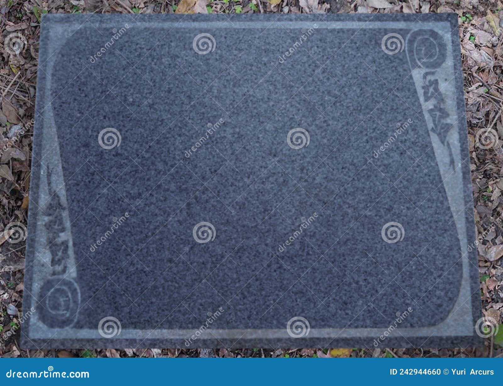 An Empty Headstone Waiting for Its Epitaph. Shot of a Gravestone in a ...