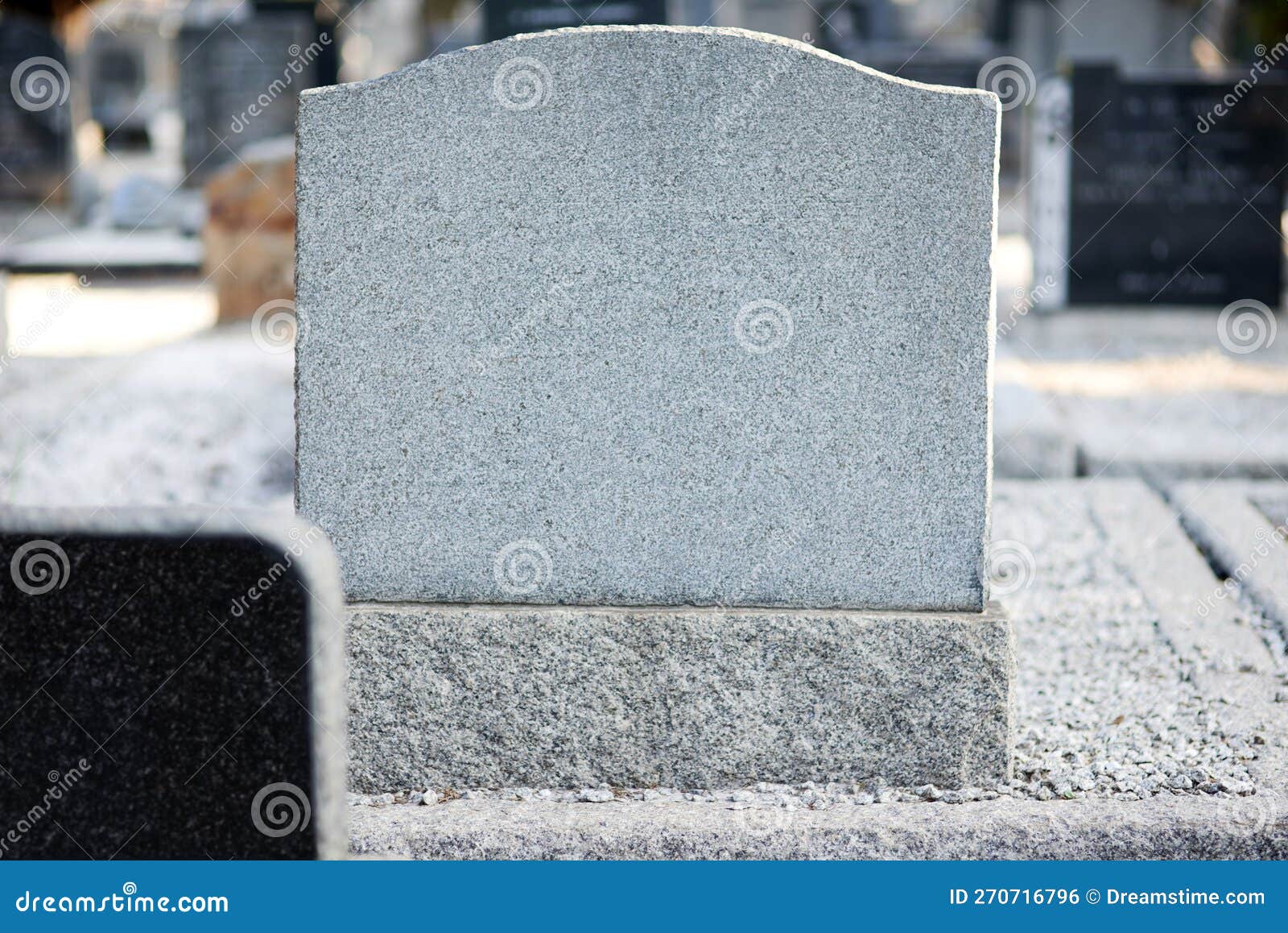 Rest in Peace. Shot of a Gravestone in a Cemetery. Stock Photo - Image ...