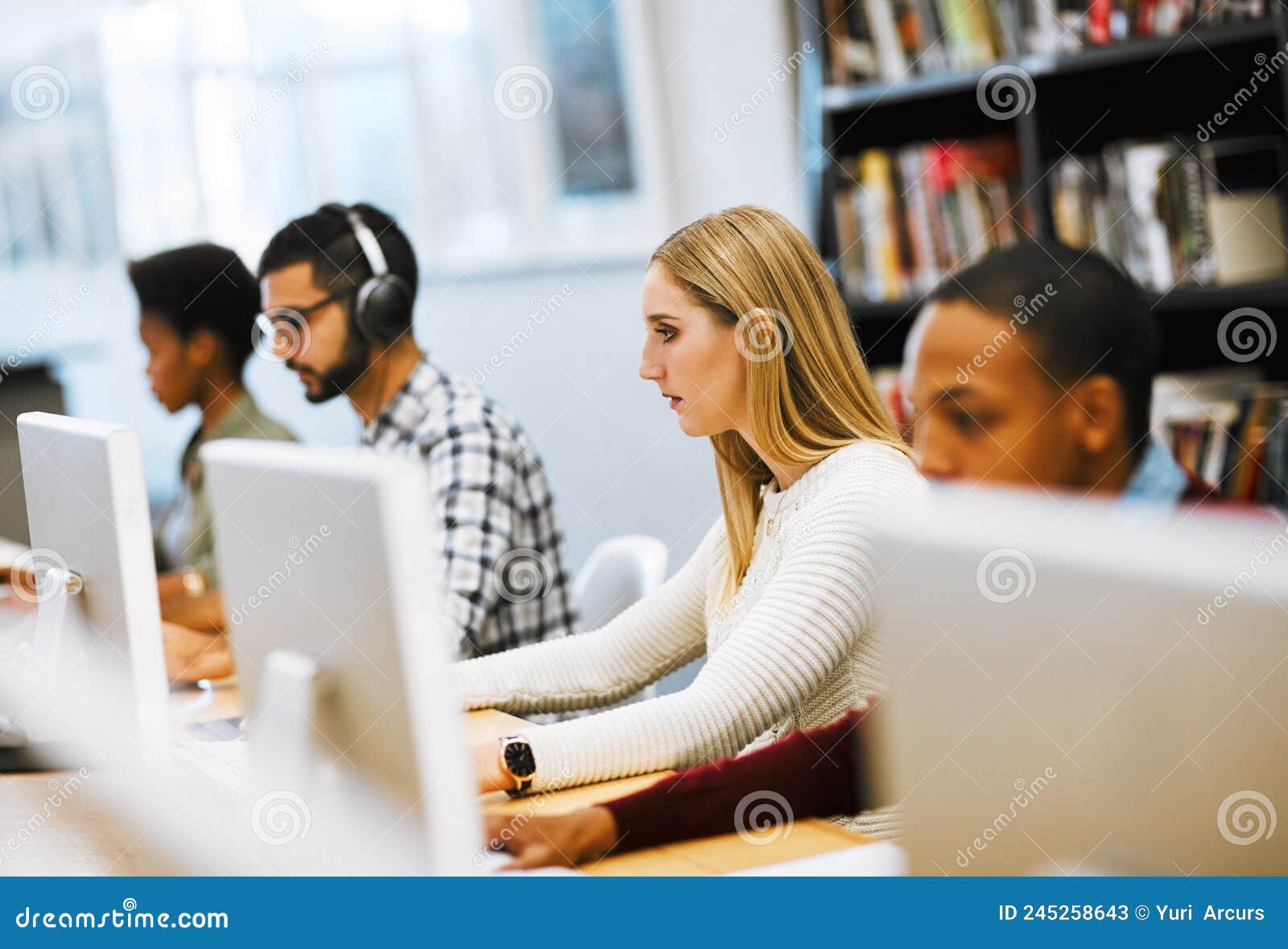 We are More Prepared Than Ever. Shot of a Group Young Students Working ...