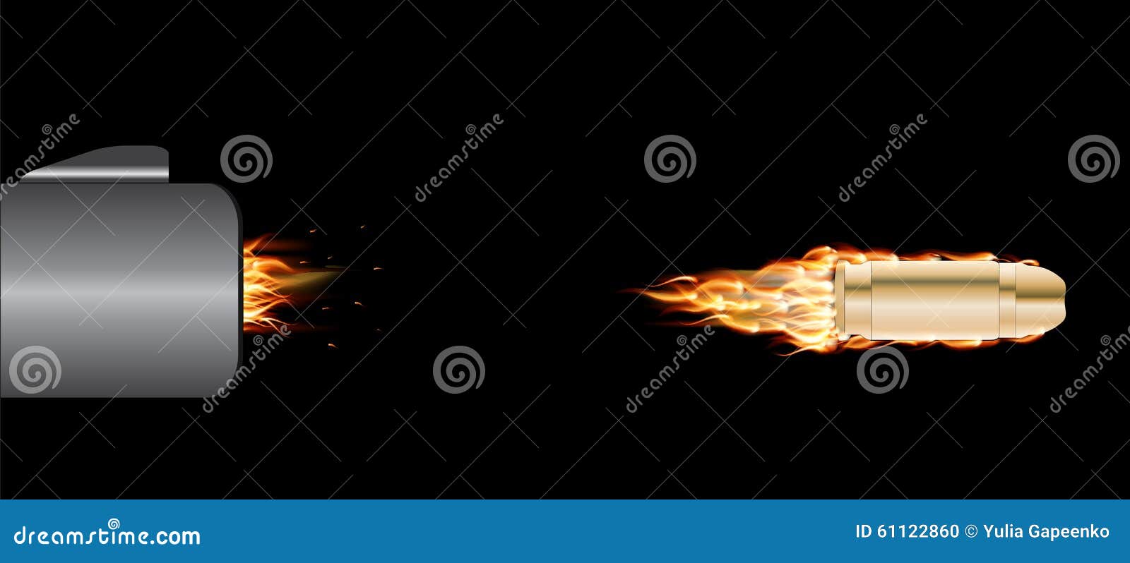 Shot from a Gun Bullet. stock vector. Illustration of metal - 61122860 Shot from a Gun Bullet. stock vector. Illustration of metal - 61122860