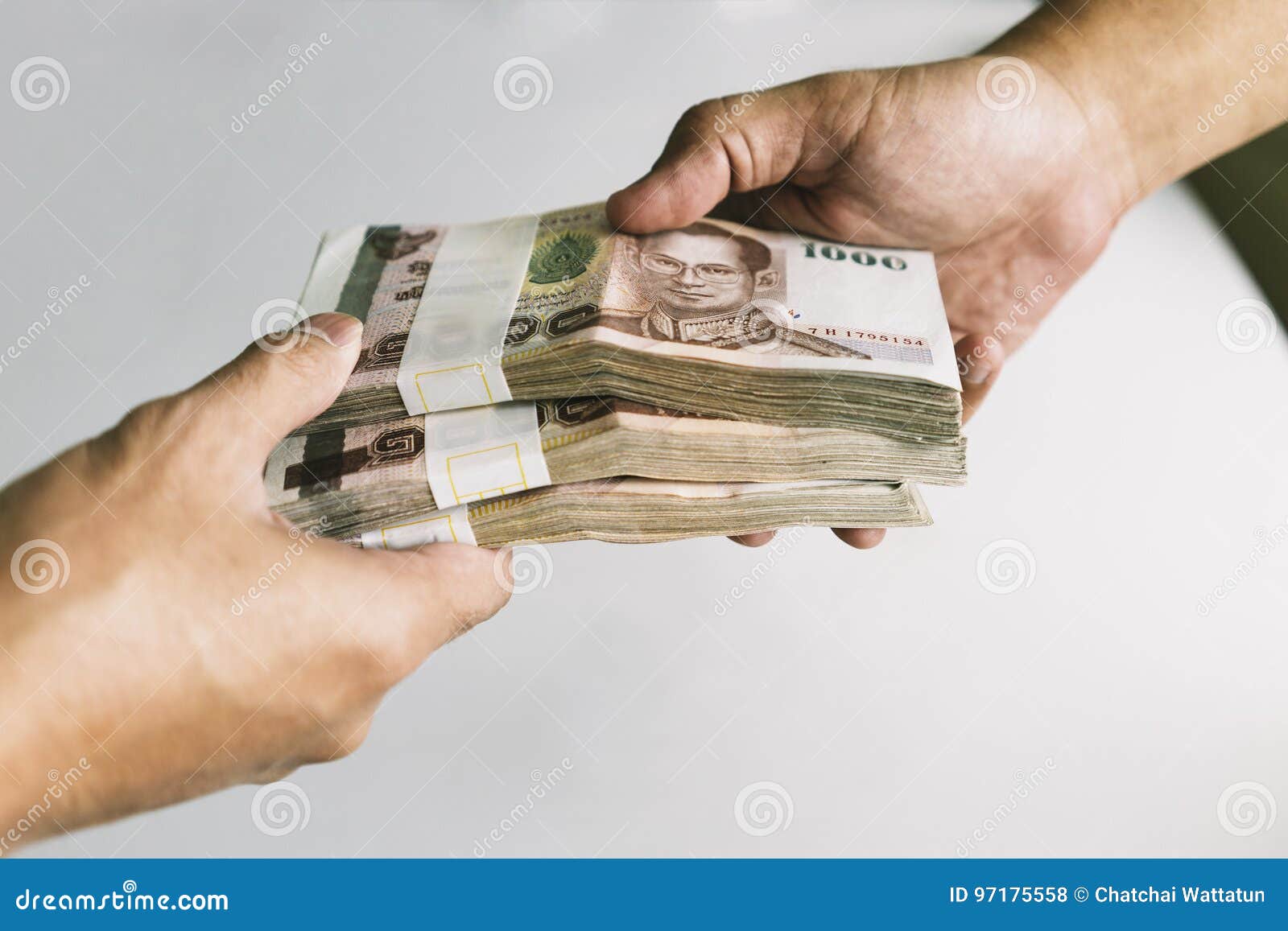 Shot of Handover Money Stack. Stock Photo - Image of sale, hold: 97175558