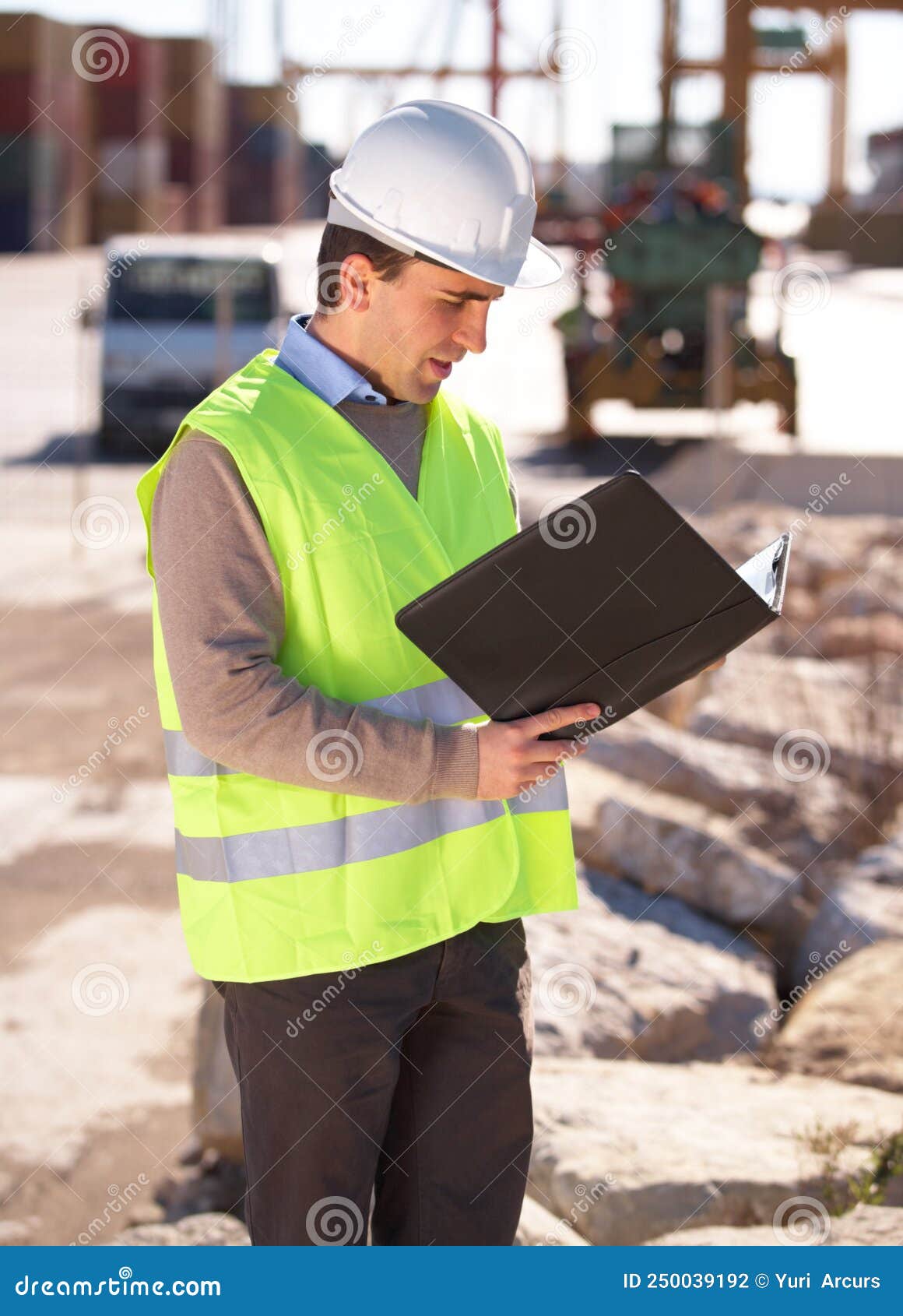 Successful Engineer. Shot of a Handsome Young Construction Worker ...