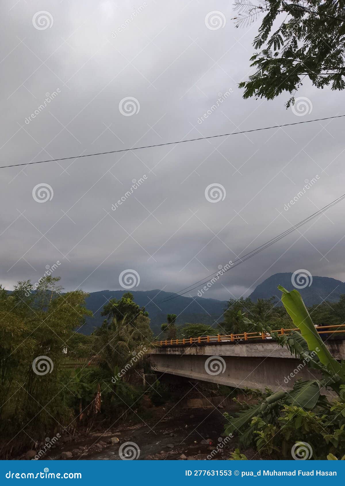 A Shot of the Hill View from Under the Bridge Stock Image - Image of ...