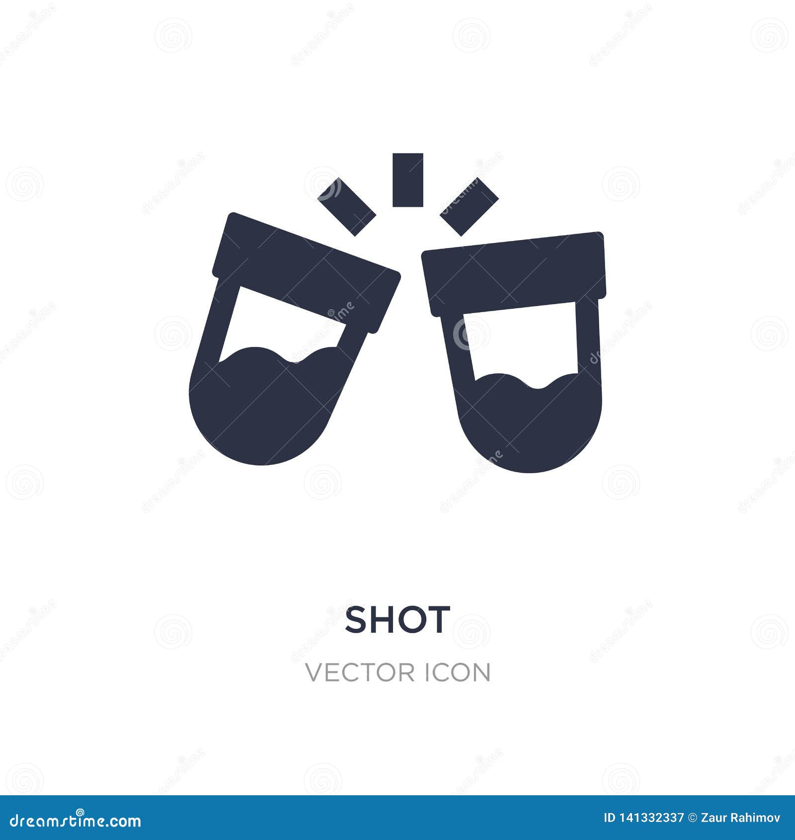 Shot Icon on White Background. Simple Element Illustration from Alcohol ...
