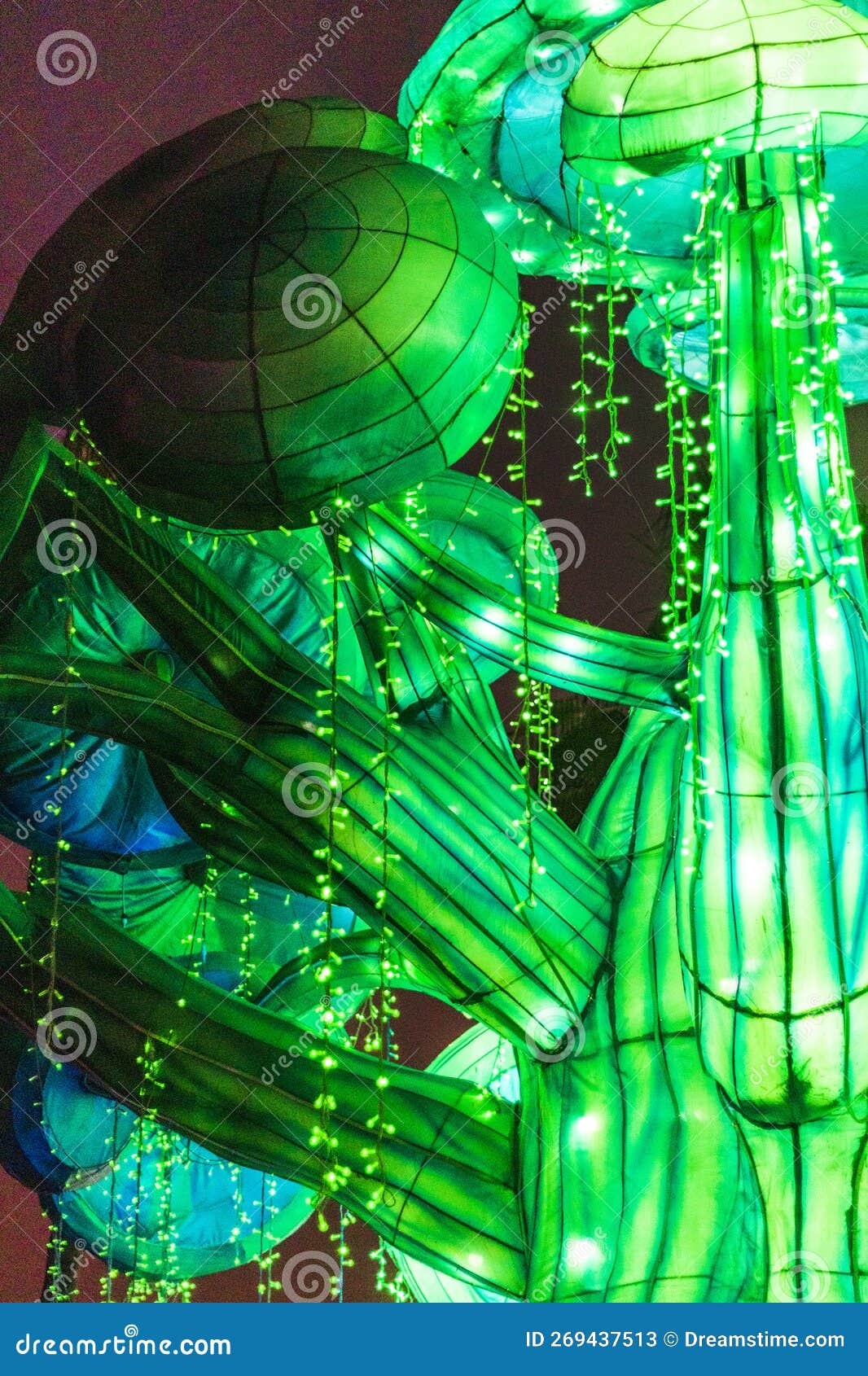 Shot of an Illuminated Outdoor Installations. Concept Editorial Stock ...