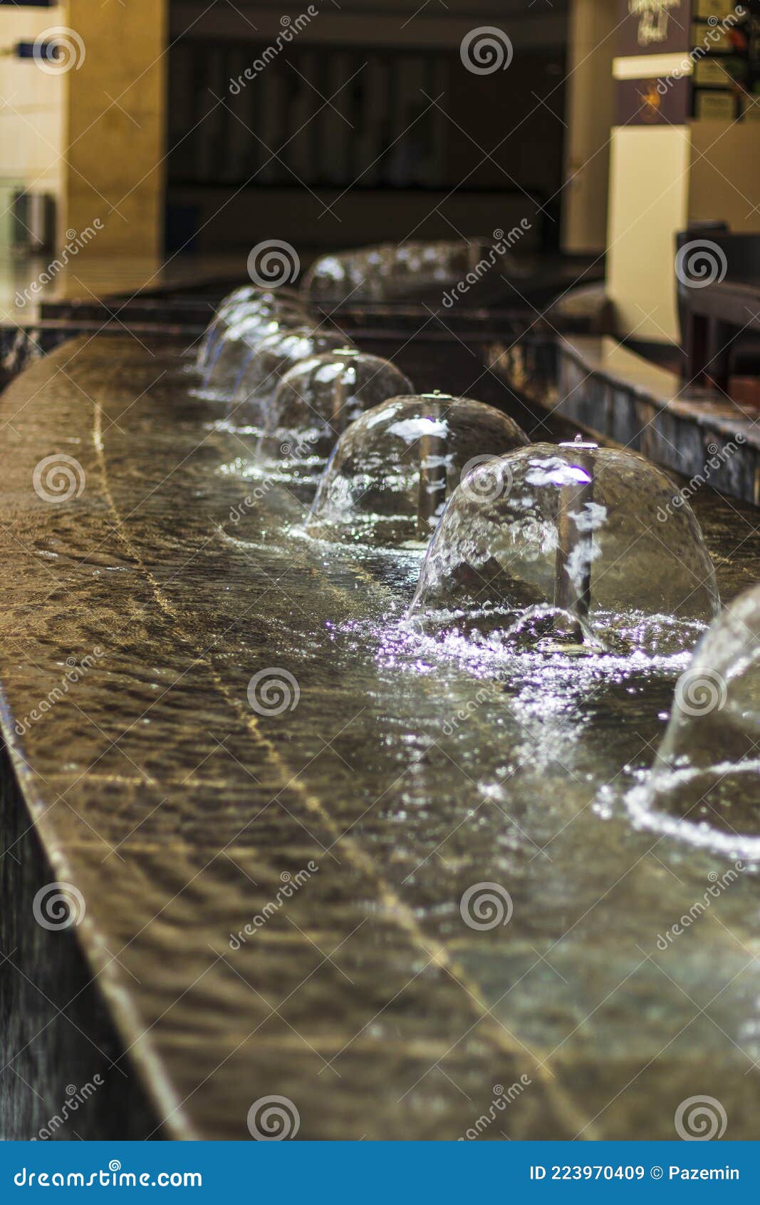 Shot of an Indoor Water Feature. Concept Stock Image - Image of ...