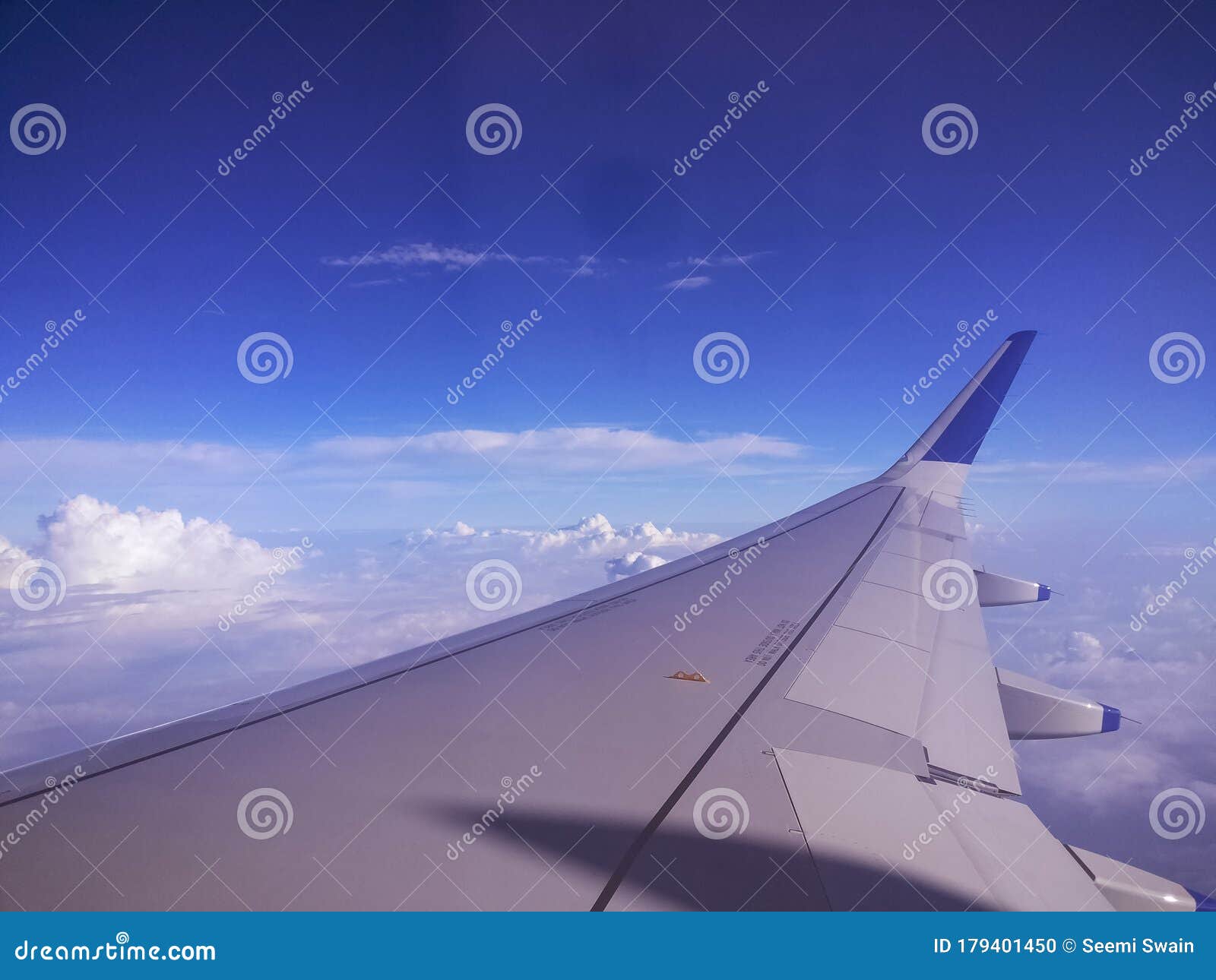 Shot from inside the plane stock photo. Image of line - 179401450