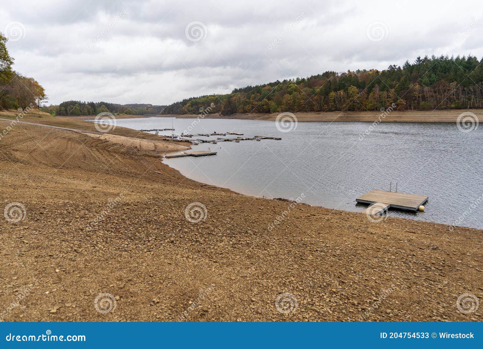 Shot of a Lake Bevertalsperre, Germany Stock Image - Image of outdoors ...