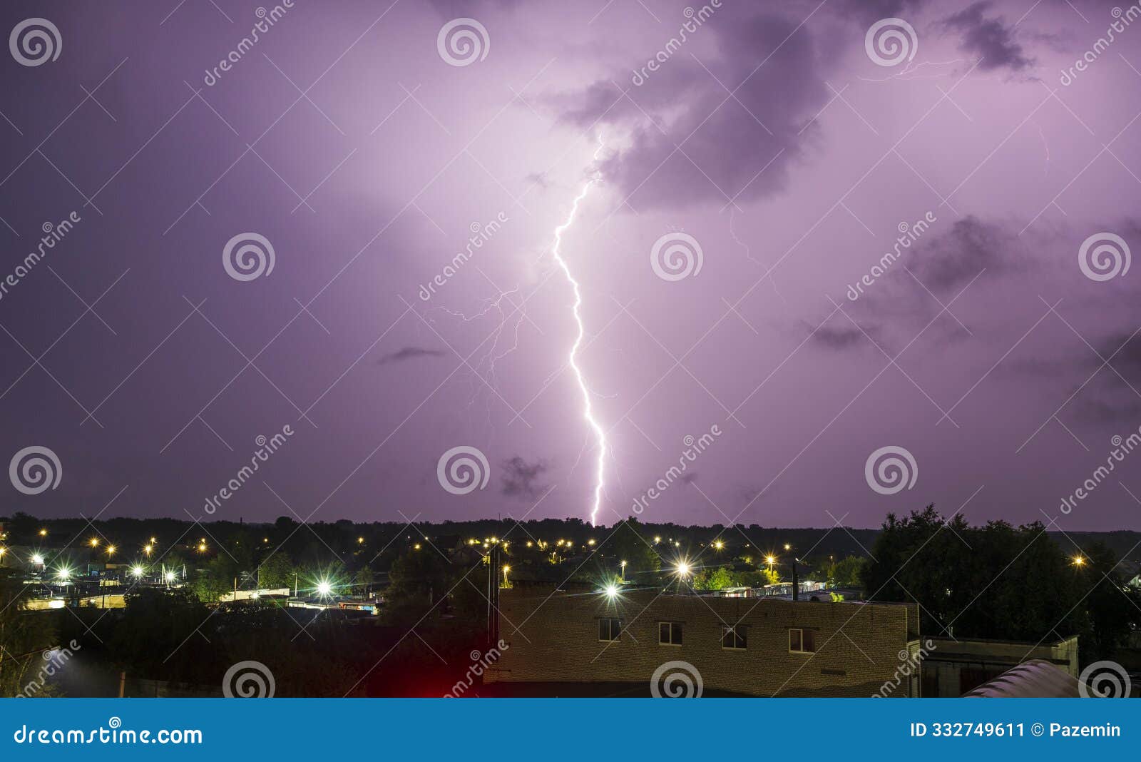 Shot of the Lightning in the Night Sky. Nature Stock Image - Image of ...