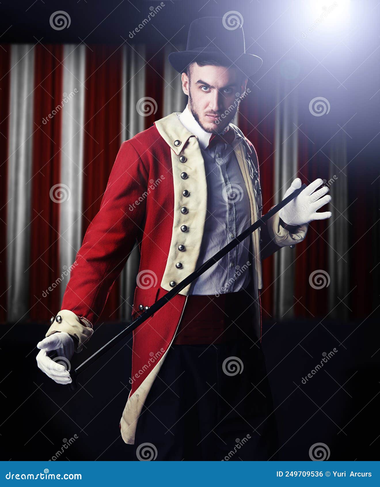 Hes Presenting the Show. Shot of a Magician at a Carnival Performance ...