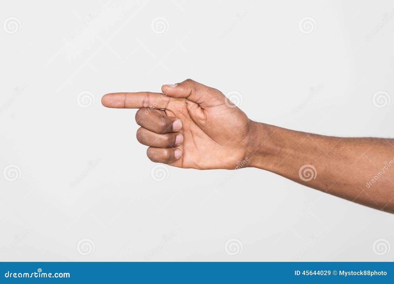 Shot of Man Hand Pointing with Finger. Stock Image - Image of index ...