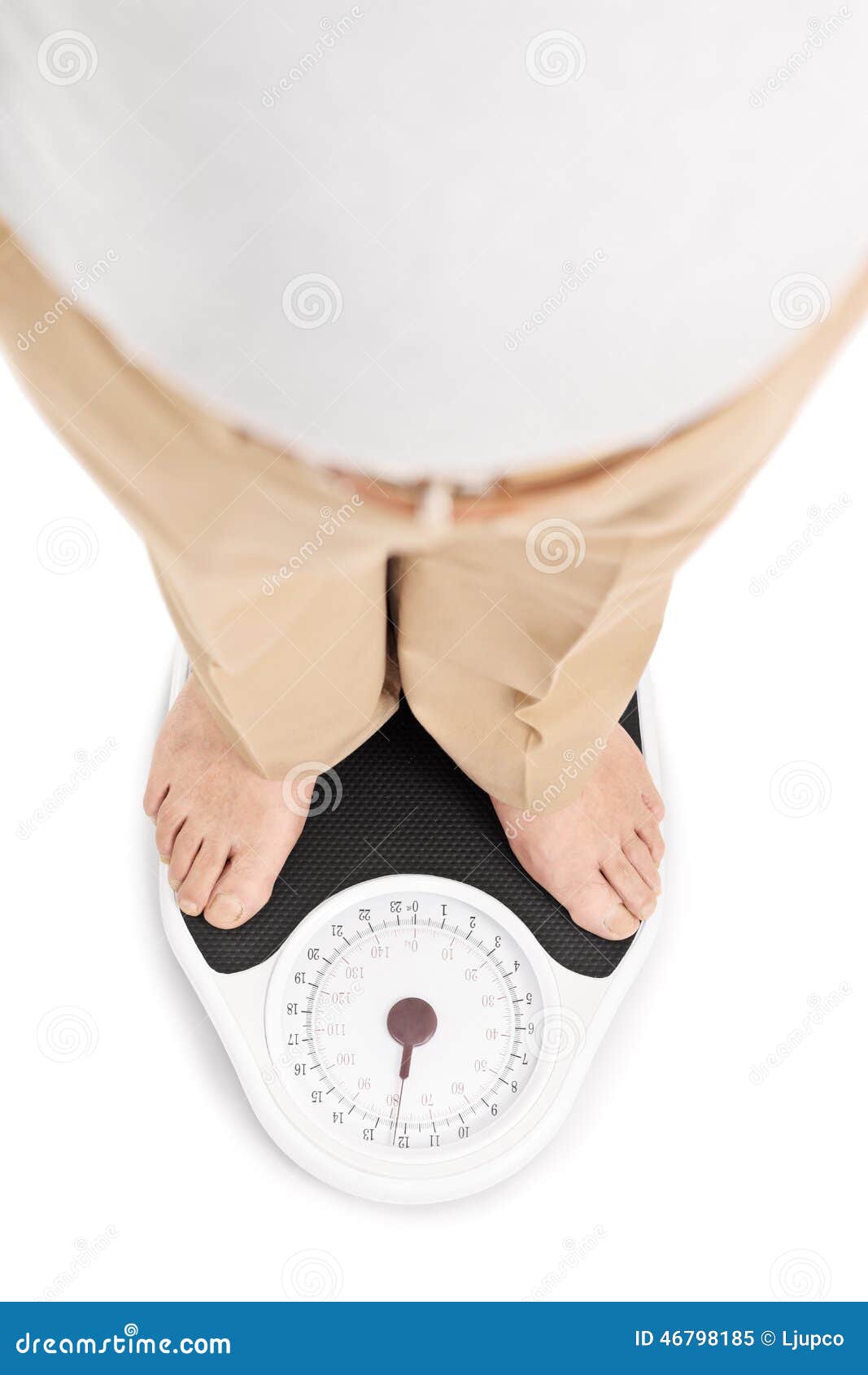 Shot of a Man Standing on a Weight Scale Stock Image - Image of ...