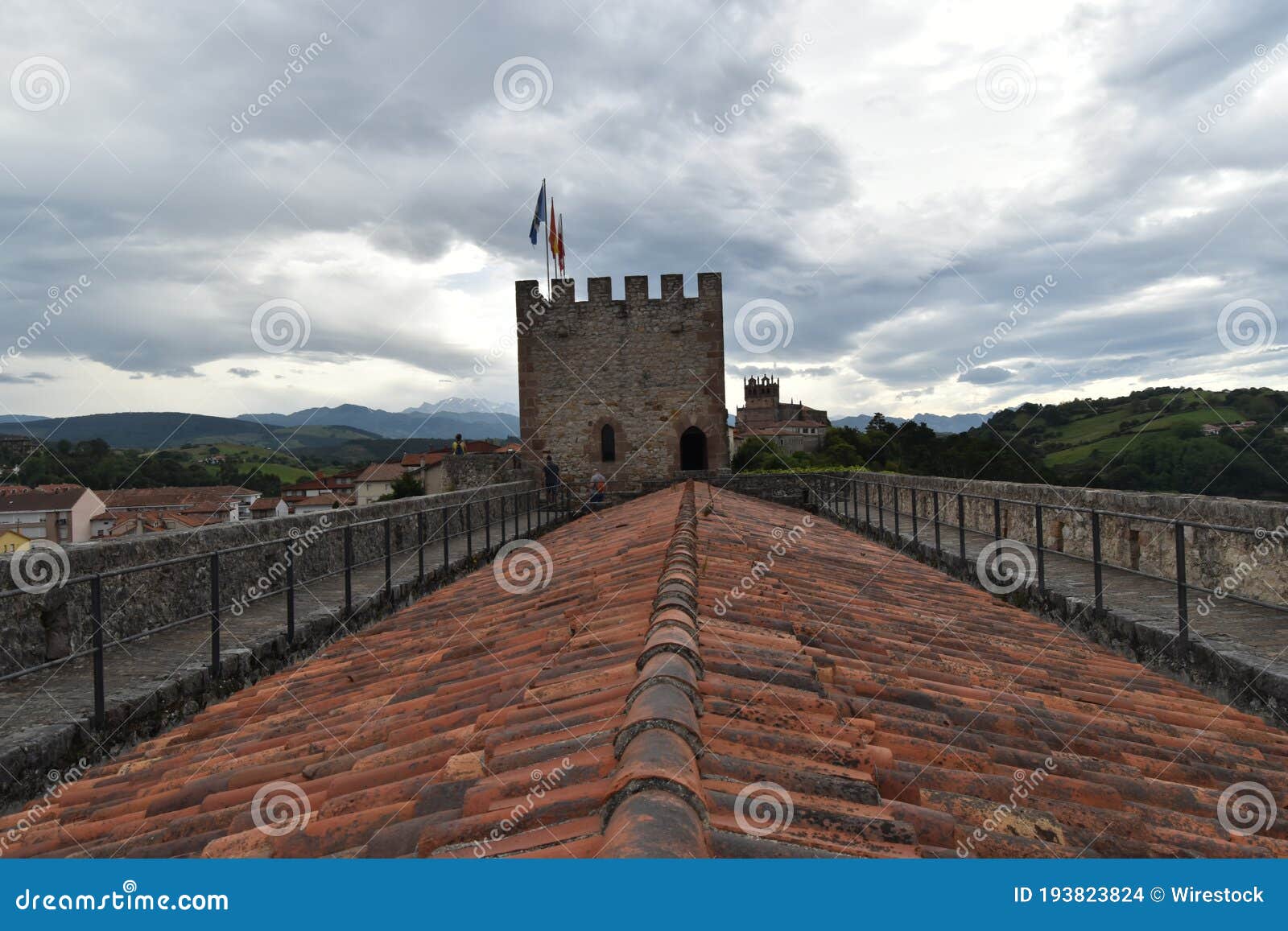 Shot of a Medieval Castle from the Roof Stock Photo - Image of stone ...