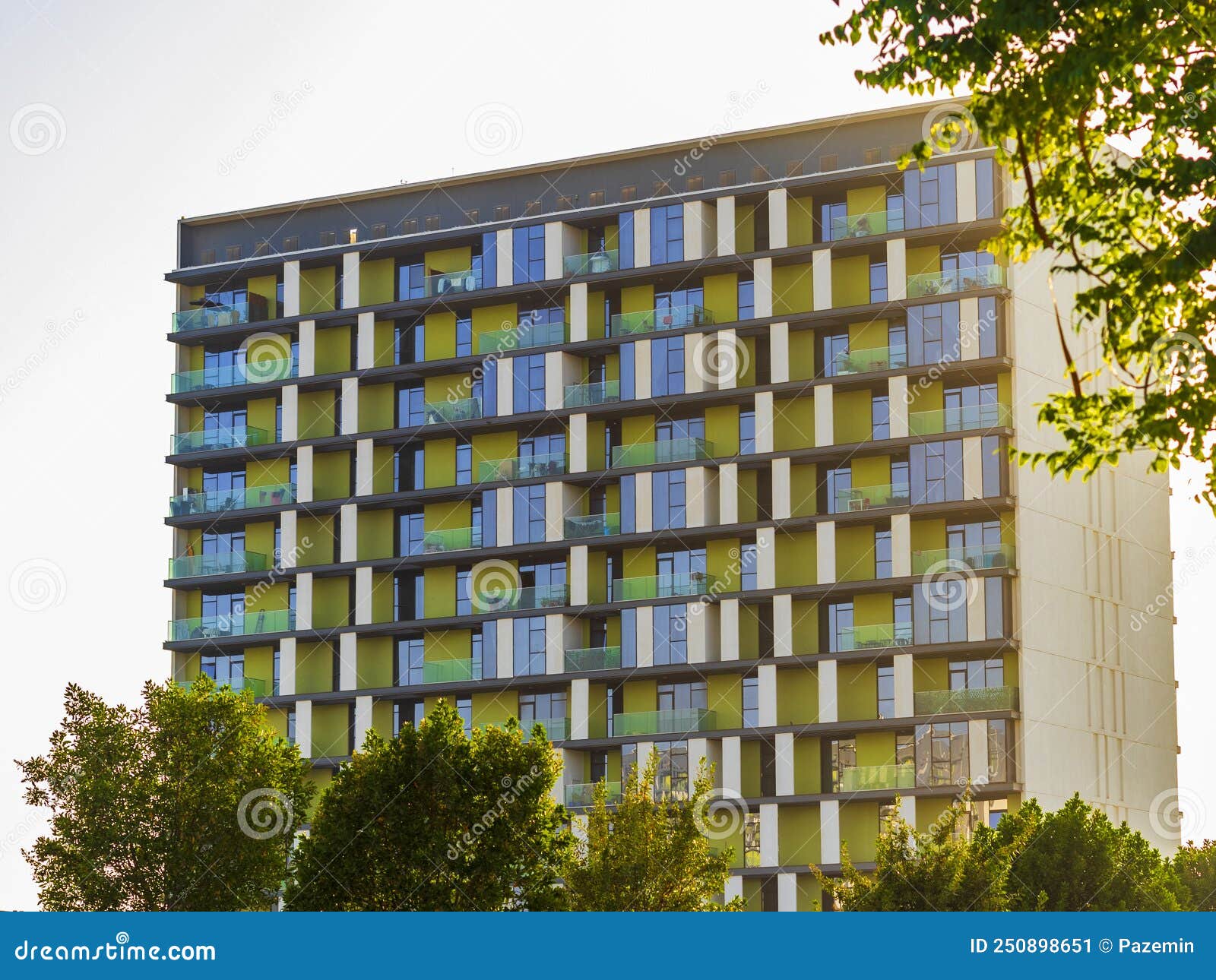Shot of a Modern Building in Late Afternoon Hour. Modern Architecture ...