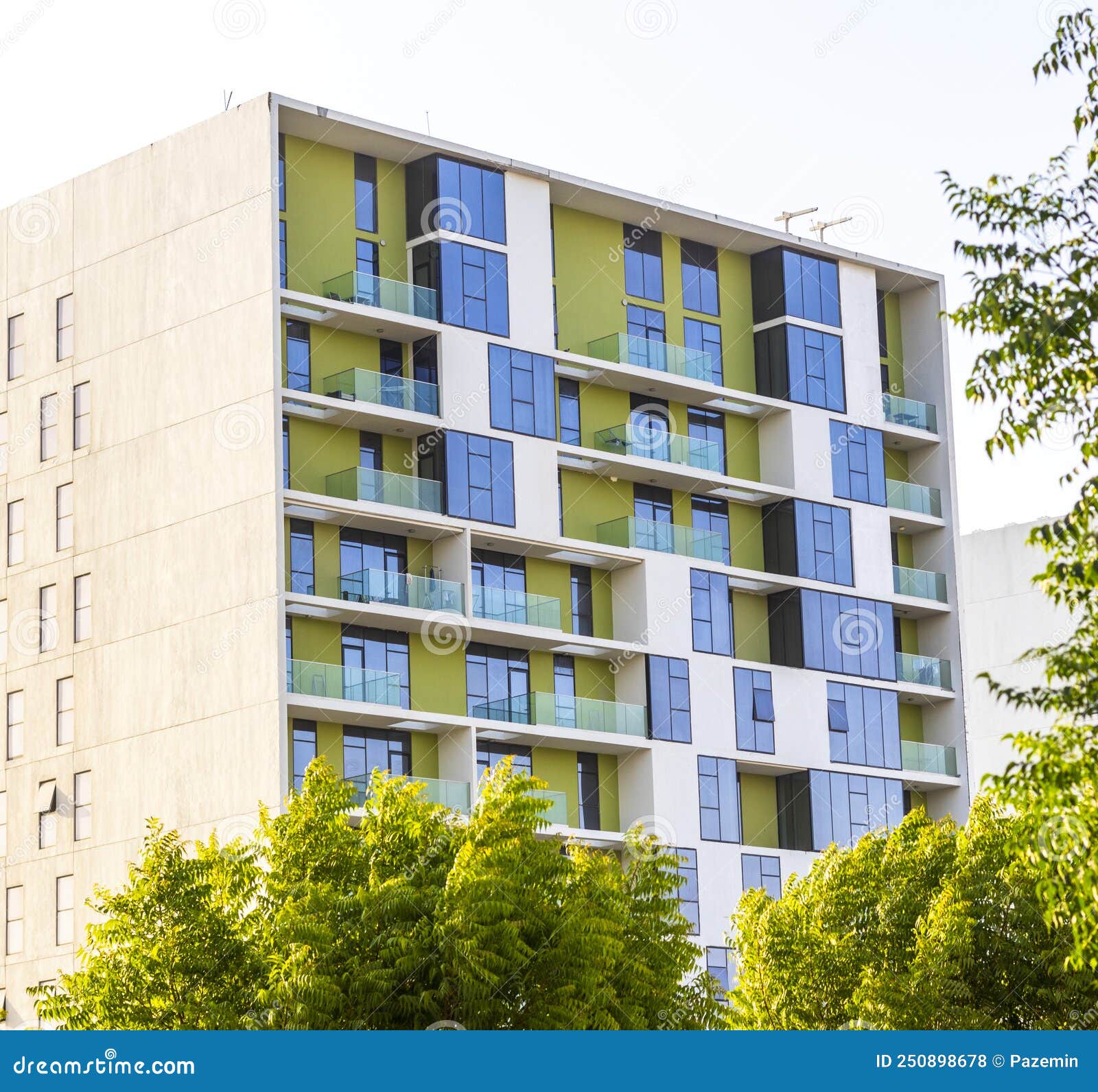 Shot of a Modern Building in Late Afternoon Hour. Modern Architecture ...