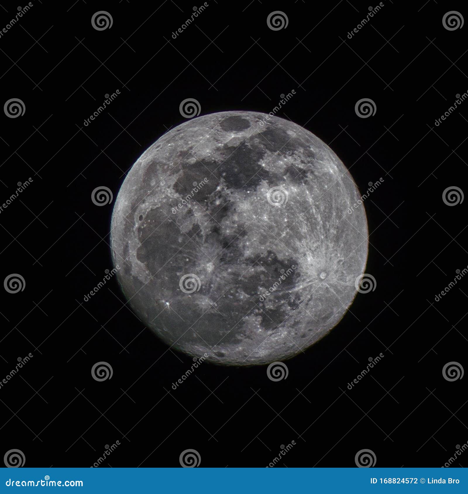 Shot of the Moon - almost Full Moon Stock Photo - Image of crater, dark ...