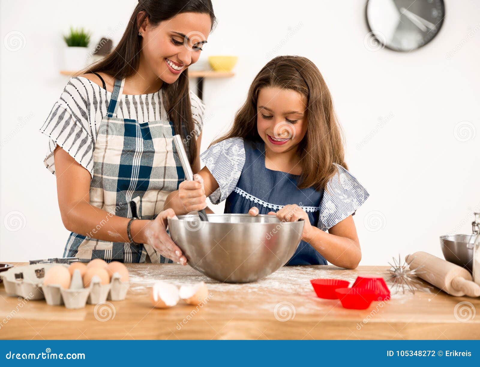 Learning to bake stock photo. Image of female, baking - 105348272