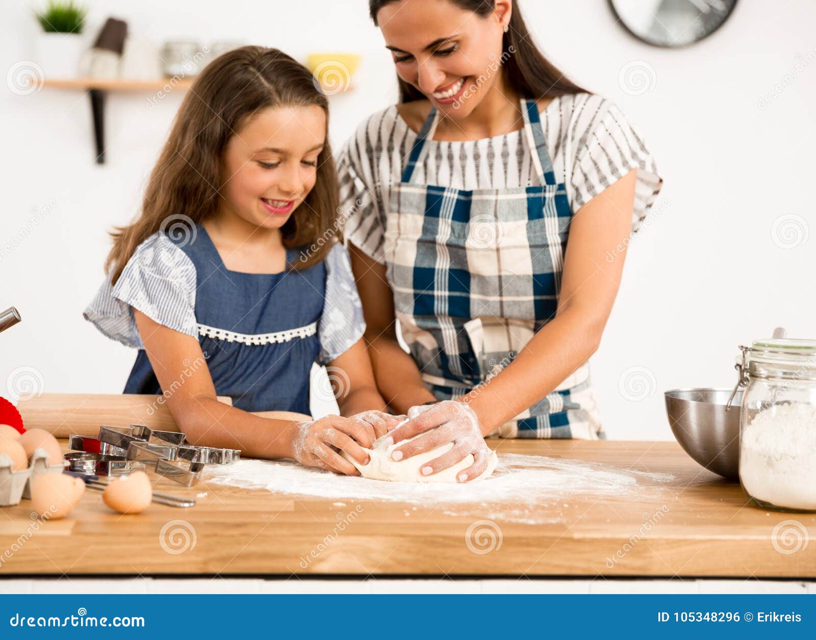 Learning to bake stock photo. Image of emotion, american - 105348296