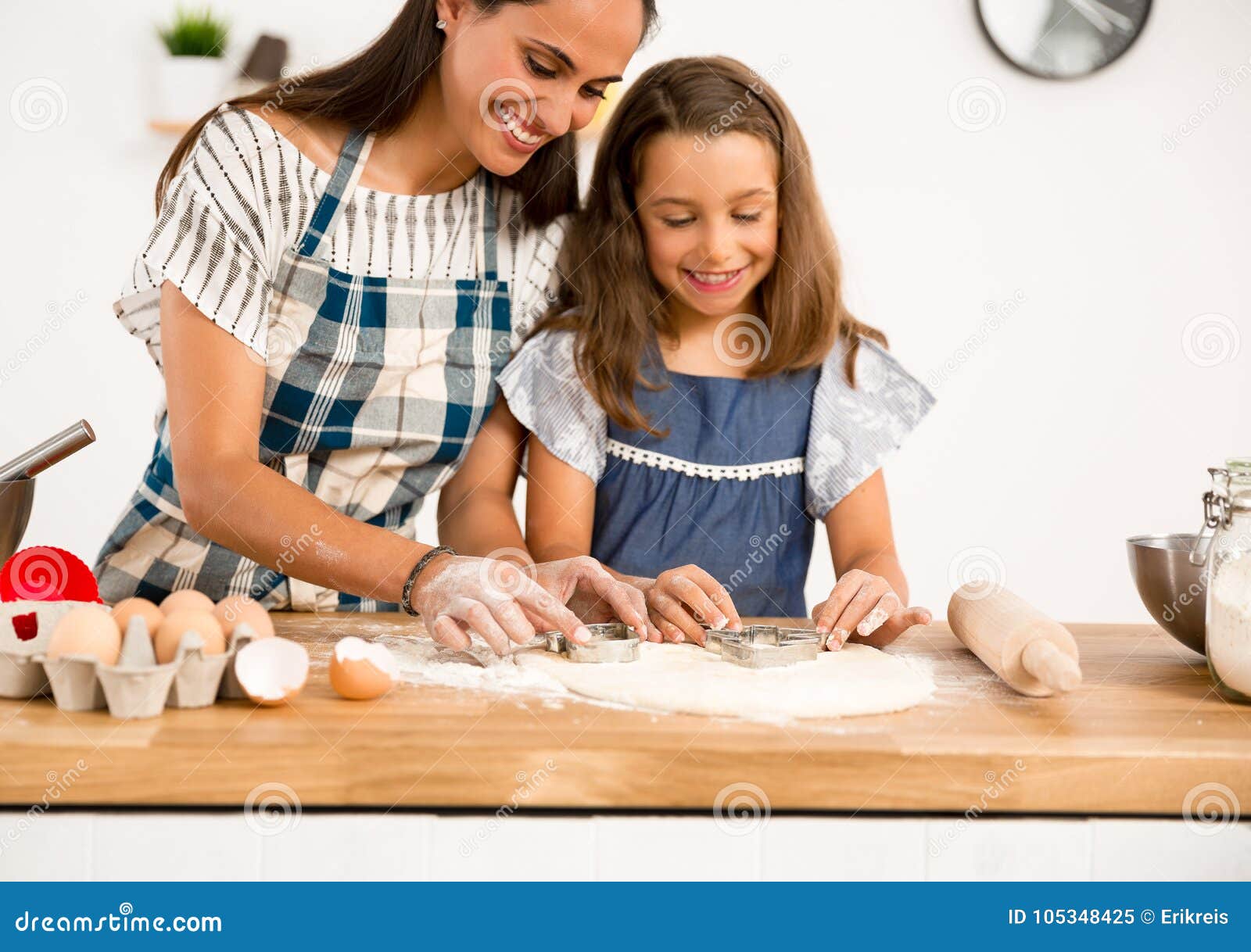Learning to bake stock image. Image of latina, beautiful - 105348425