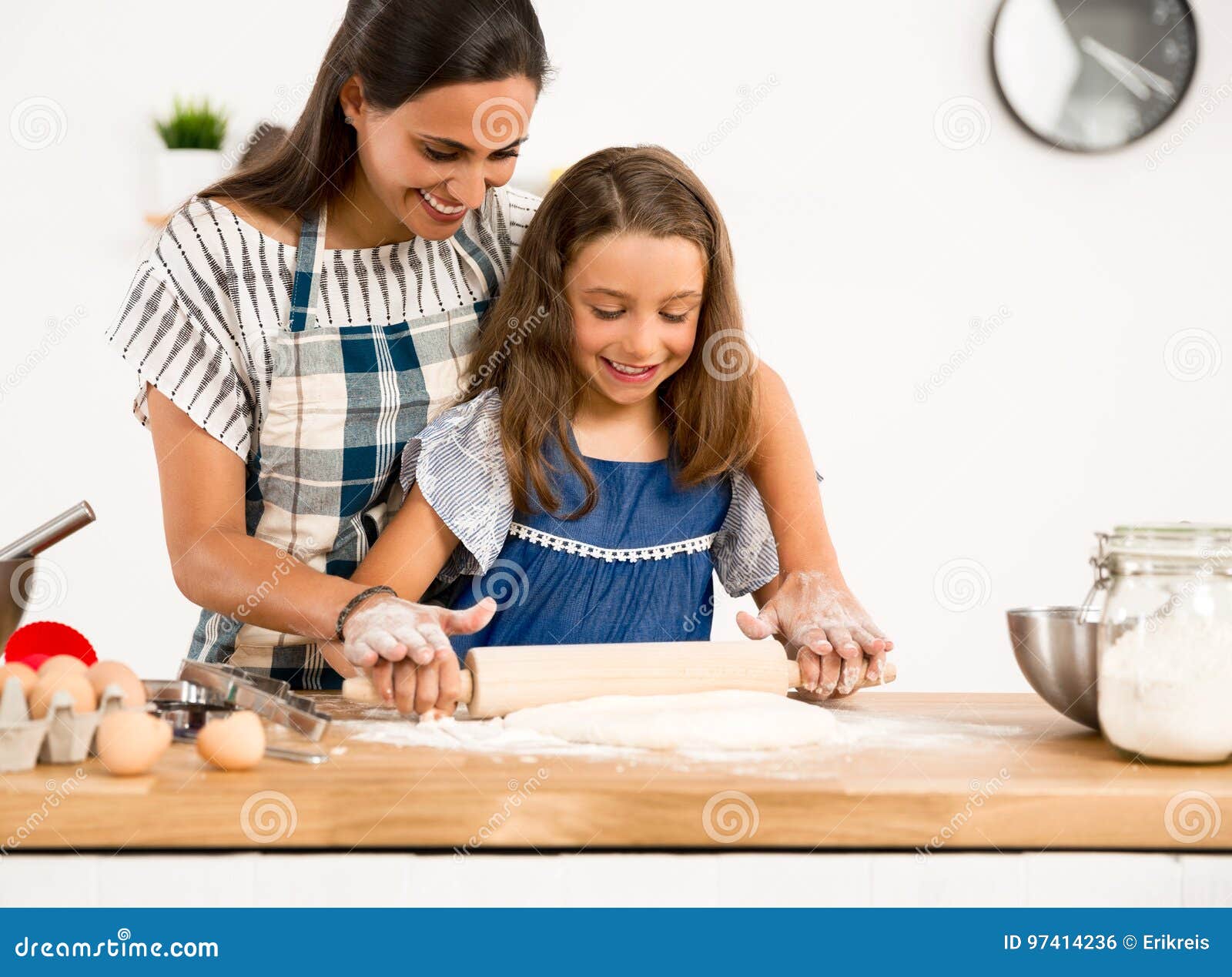 Learning to bake stock photo. Image of homemade, happy - 97414236