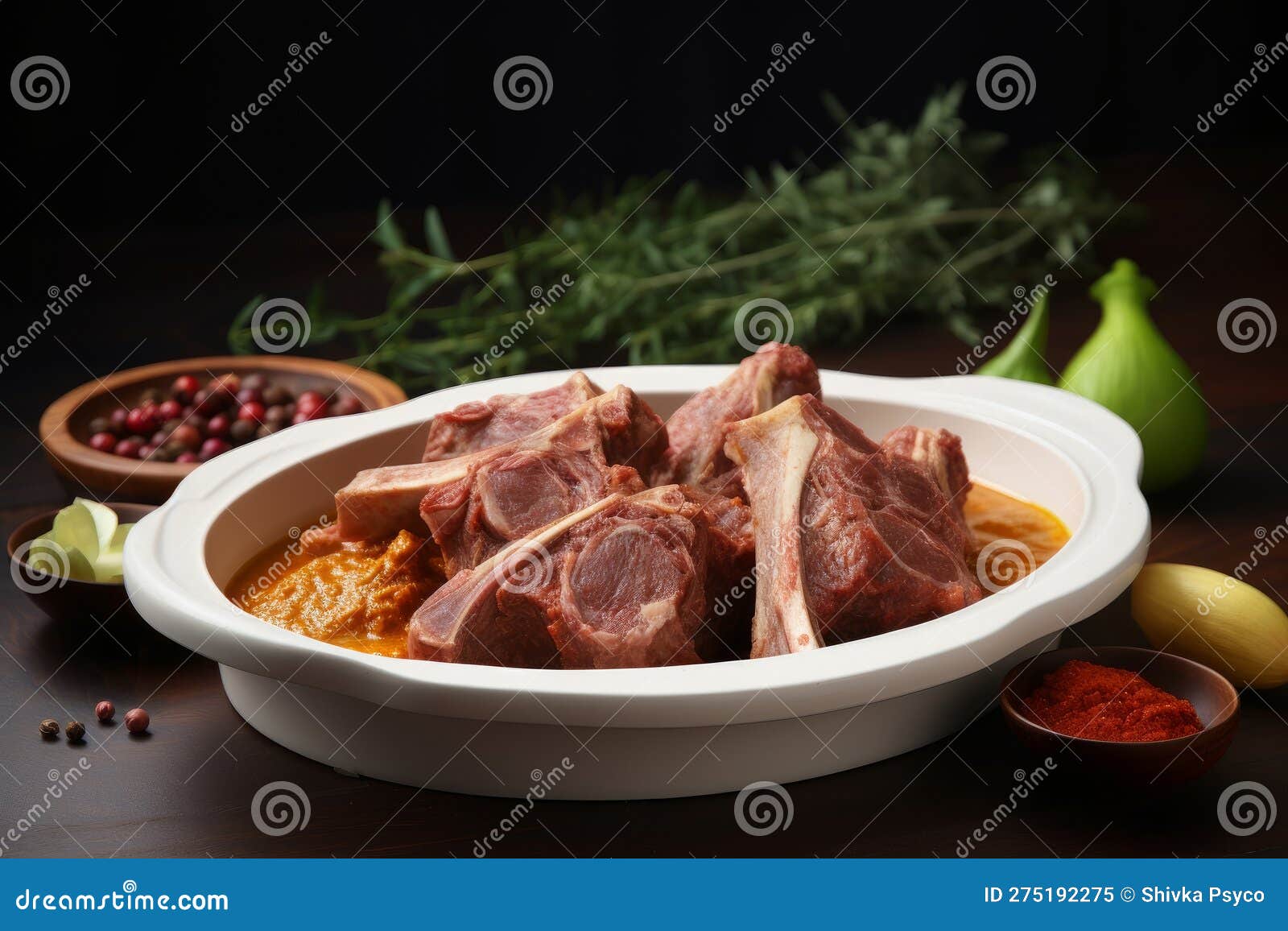 Shot of Mutton Curry in a Bowl Generative AI Stock Illustration ...